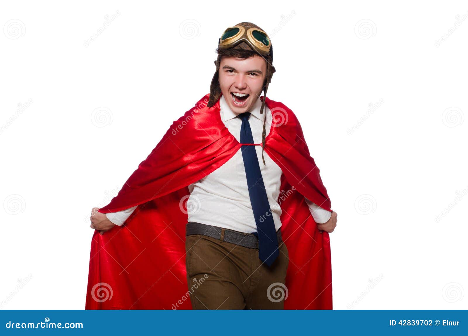 Funny hero stock photo. Image of boss, male, comic, strong - 42839702