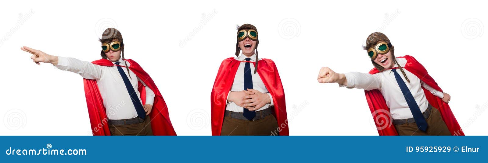 The Funny Hero Isolated on the White Stock Image - Image of montage ...