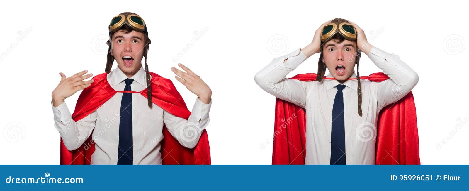 The Funny Hero Isolated on the White Stock Image - Image of leather ...