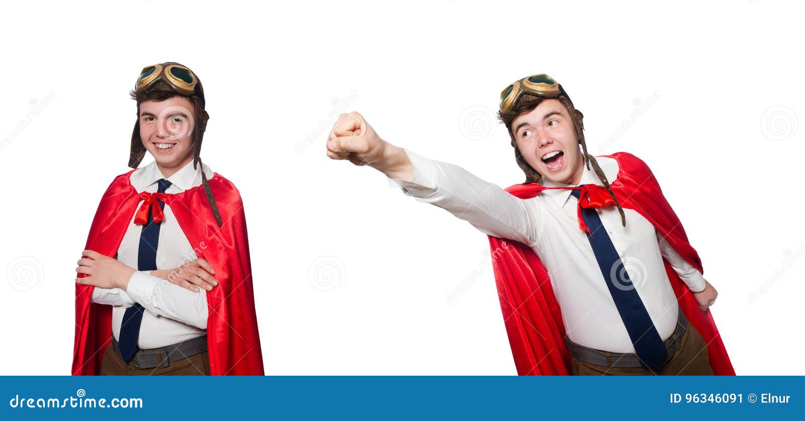 The Funny Hero Isolated on the White Stock Image - Image of captain ...