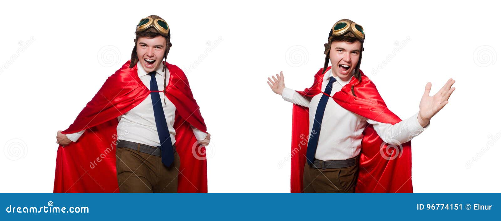 The Funny Hero Isolated on the White Stock Image - Image of poses ...