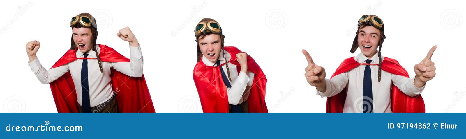 The Funny Hero Isolated on the White Stock Photo - Image of boss ...