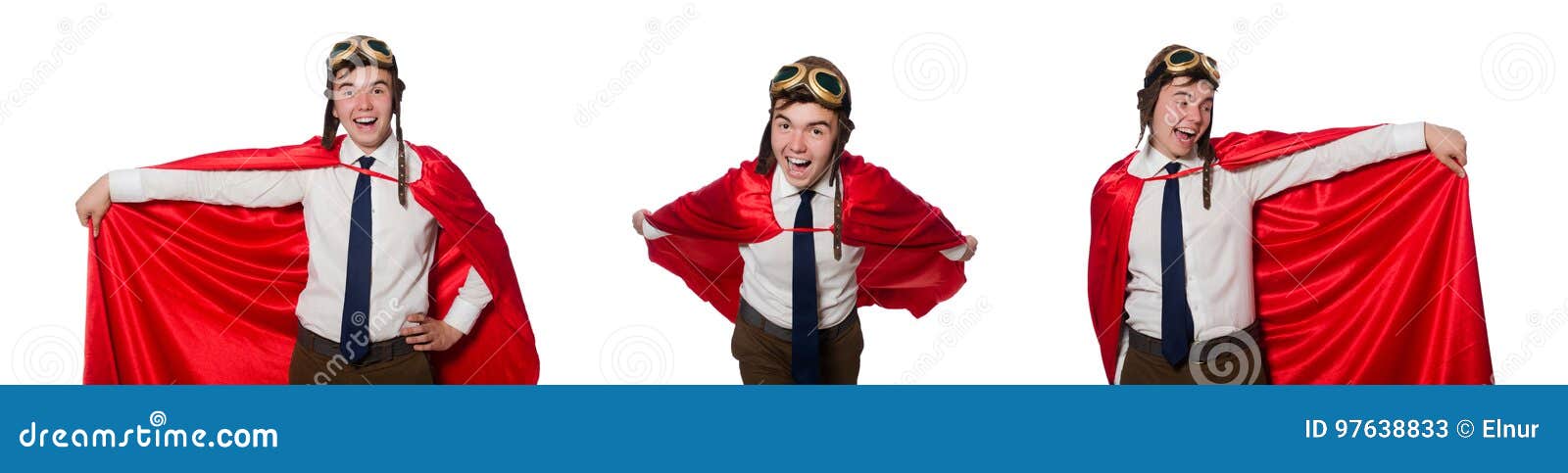 The Funny Hero Isolated on the White Stock Image - Image of collage ...