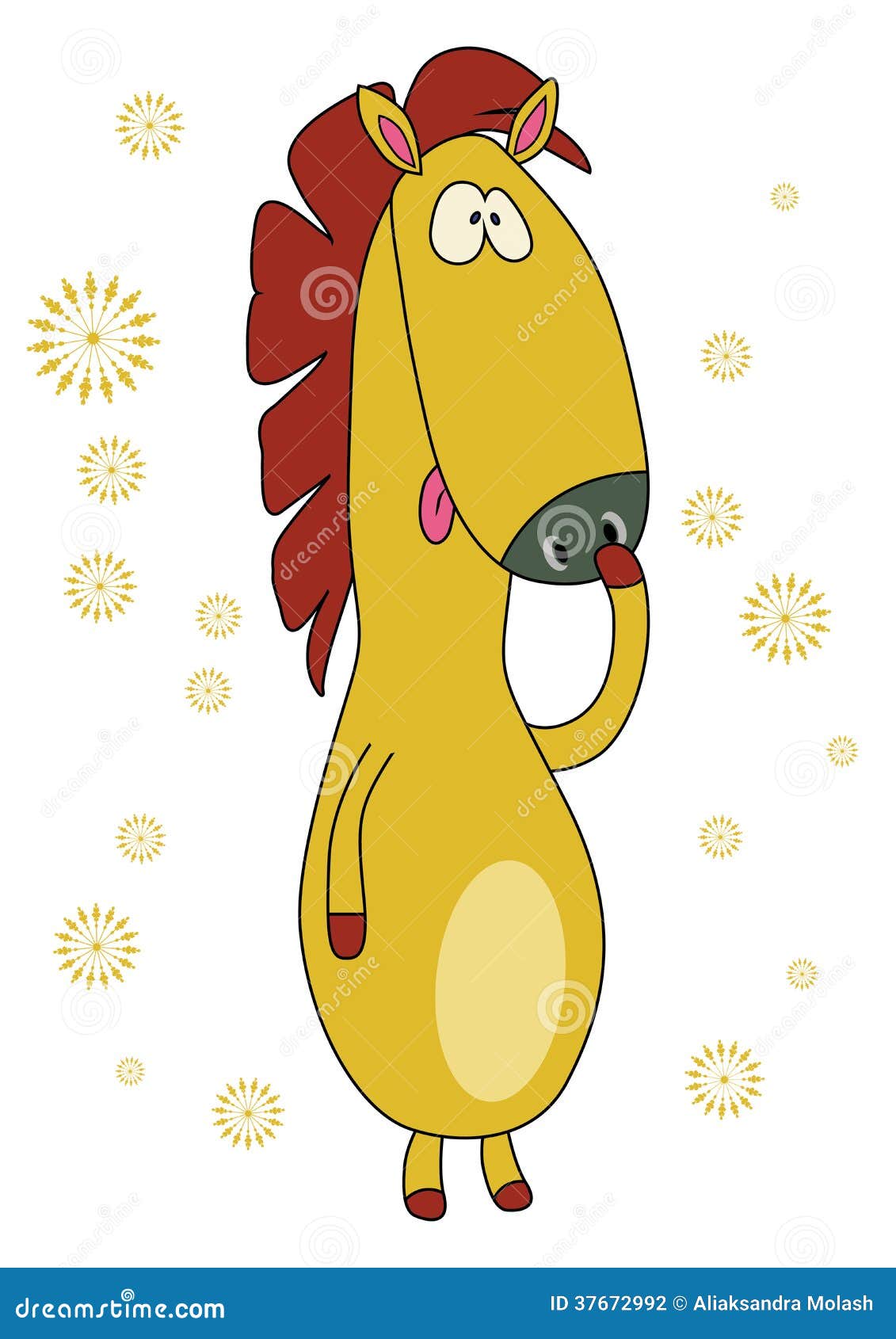 Funny horse stock vector. Illustration of drawing, festive - 37672992