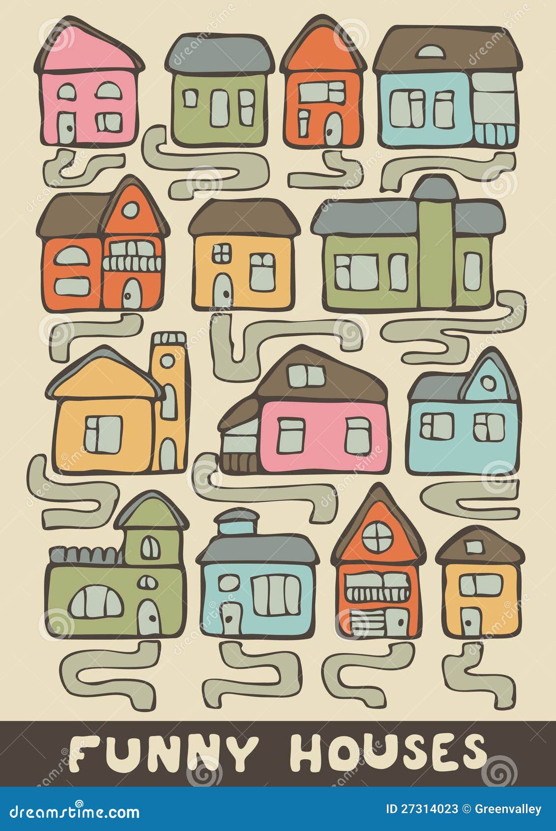 Funny Houses Stock Photos - Image: 27314023