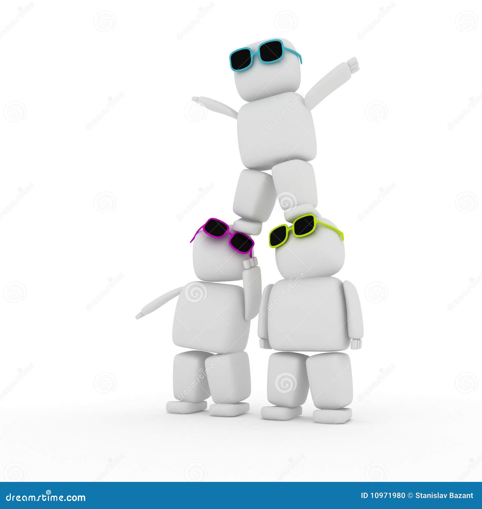 Funny Human Pyramid Stock Photography | CartoonDealer.com #10971980