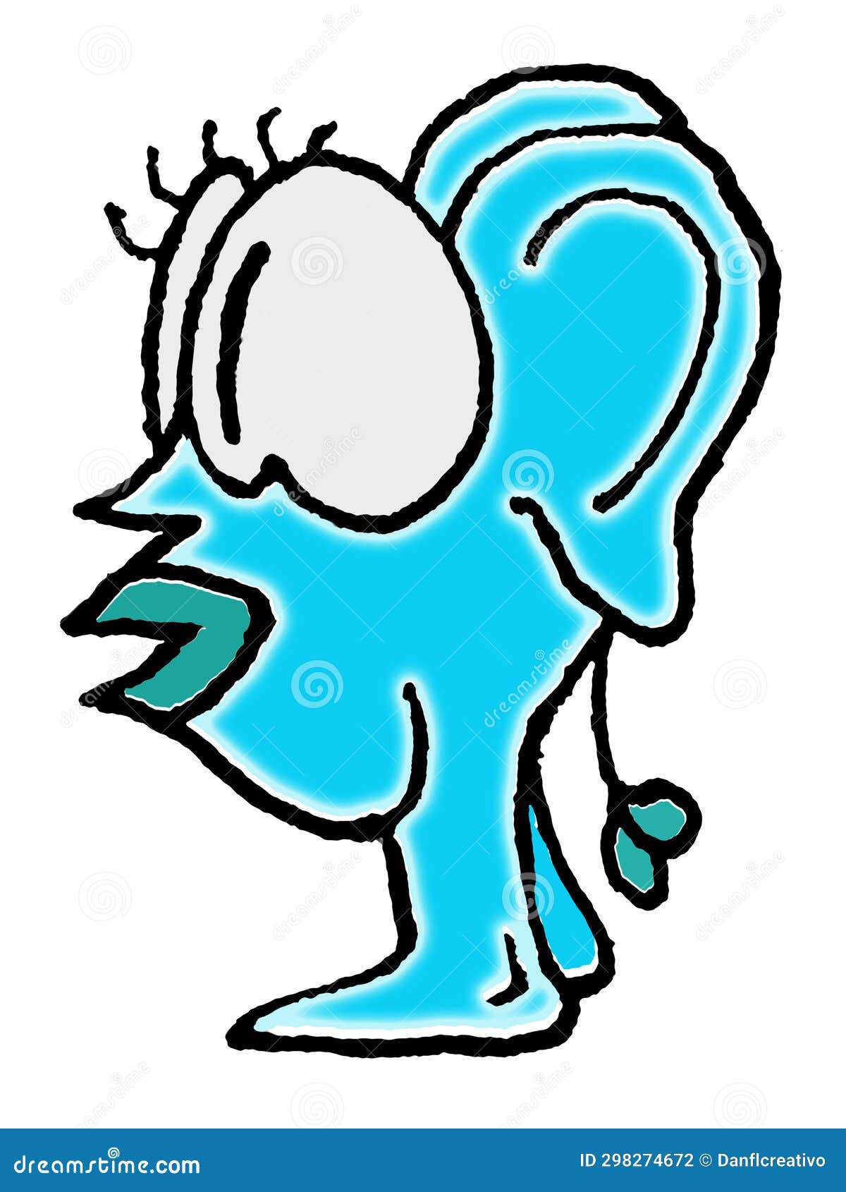 Funny Humanoid Creature Illustration Stock Illustration - Illustration ...