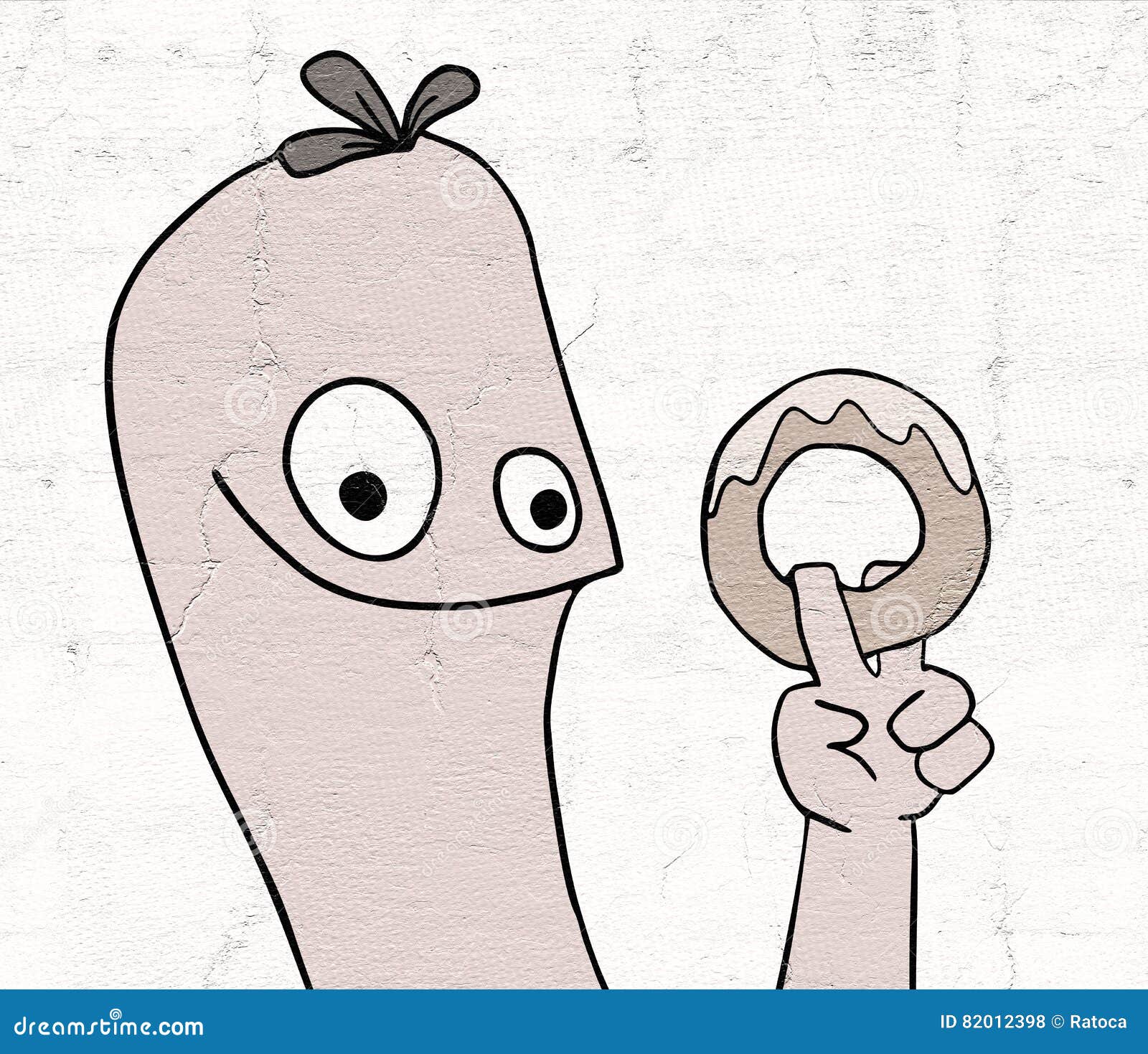 Funny hungry character stock illustration. Illustration of sweet - 82012398