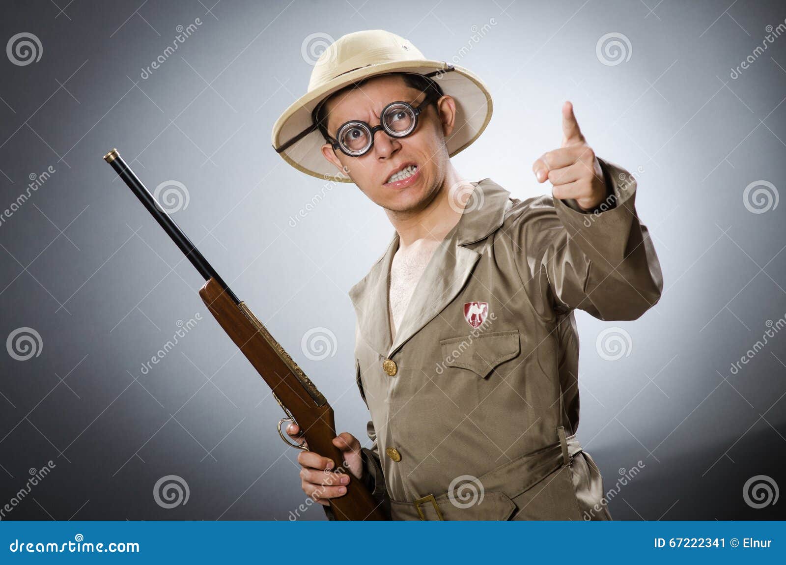 The Funny Hunter in Hunting Concept Stock Image - Image of outdoors ...