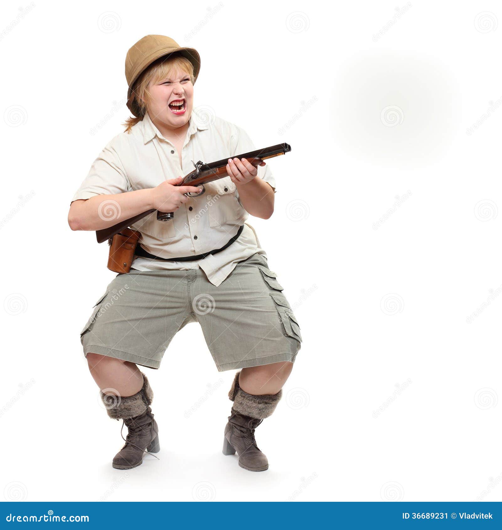 Funny Hunter. Stock Image - Image: 36689231