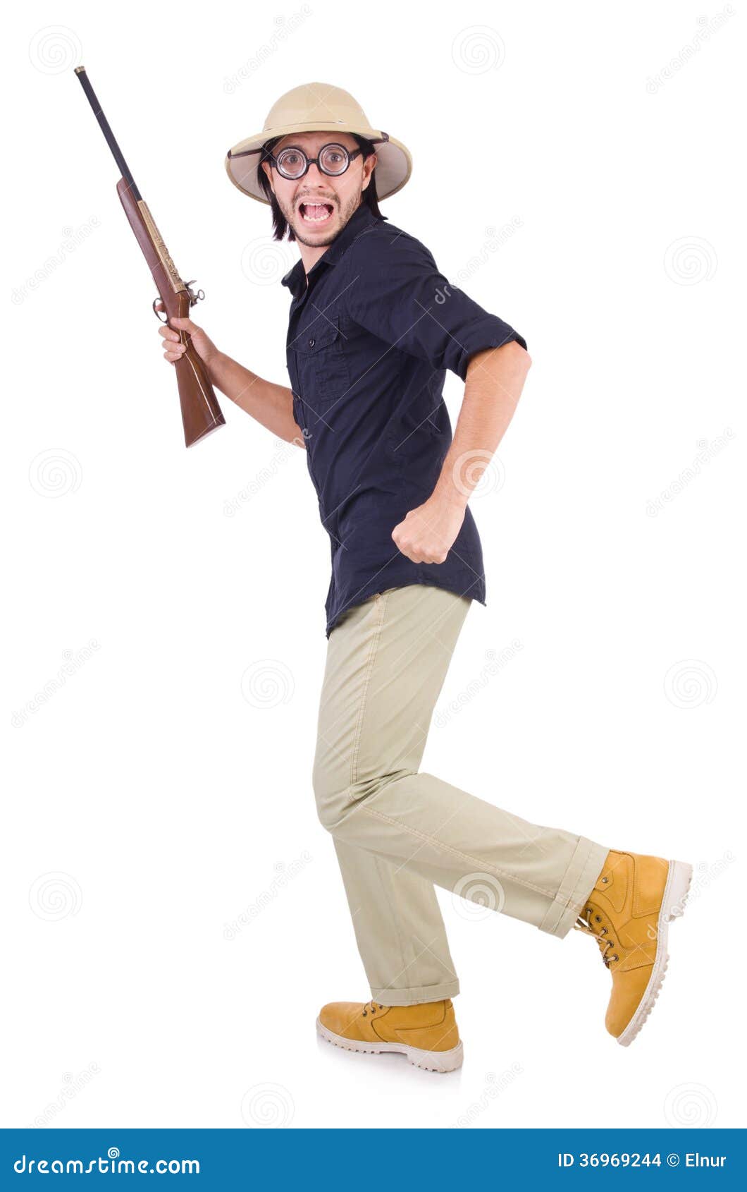 Funny hunter stock photo. Image of humorous, hunter, male - 36969244