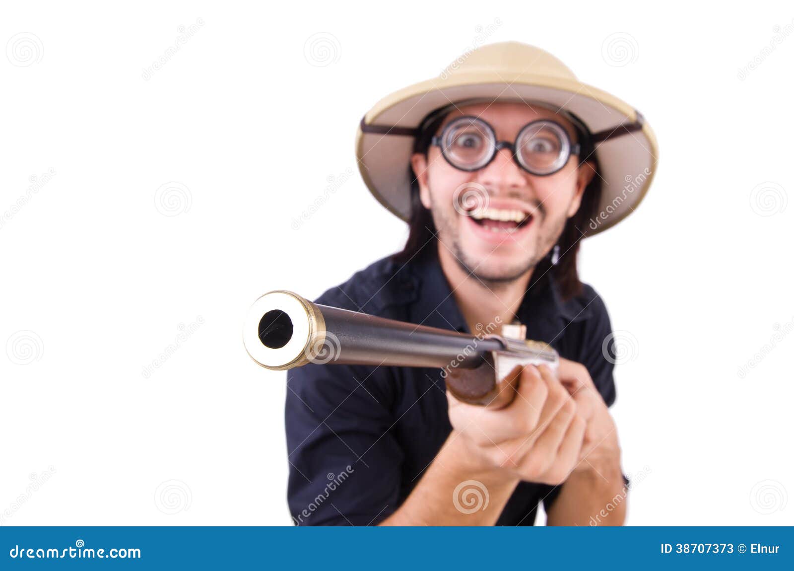 Funny hunter stock image. Image of africa, pursuit, rifle - 38707373