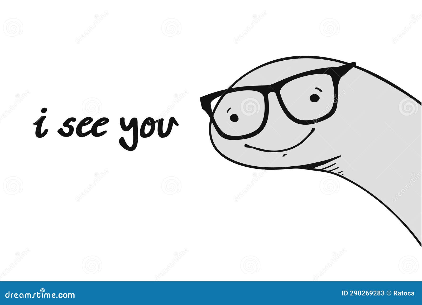 Funny I see you message stock illustration. Illustration of worm ...