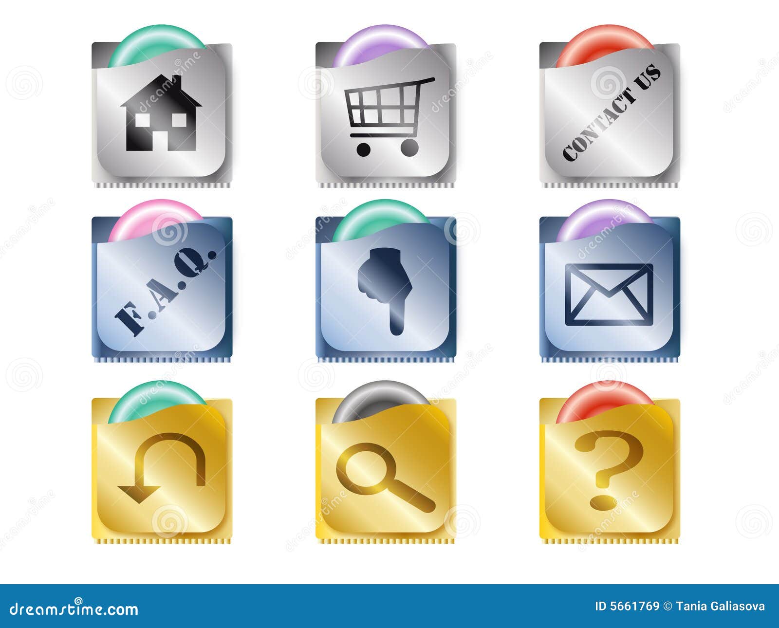 Funny icons stock vector. Illustration of interface, internet - 5661769