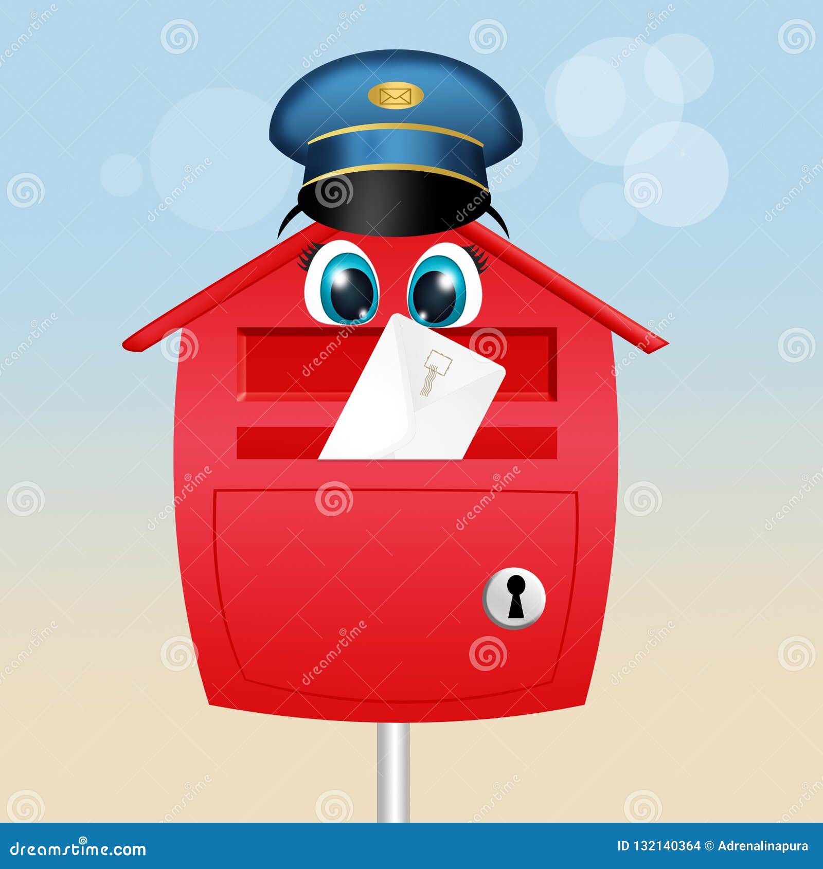Illustration of Mailbox Cartoon Stock Illustration - Illustration of ...
