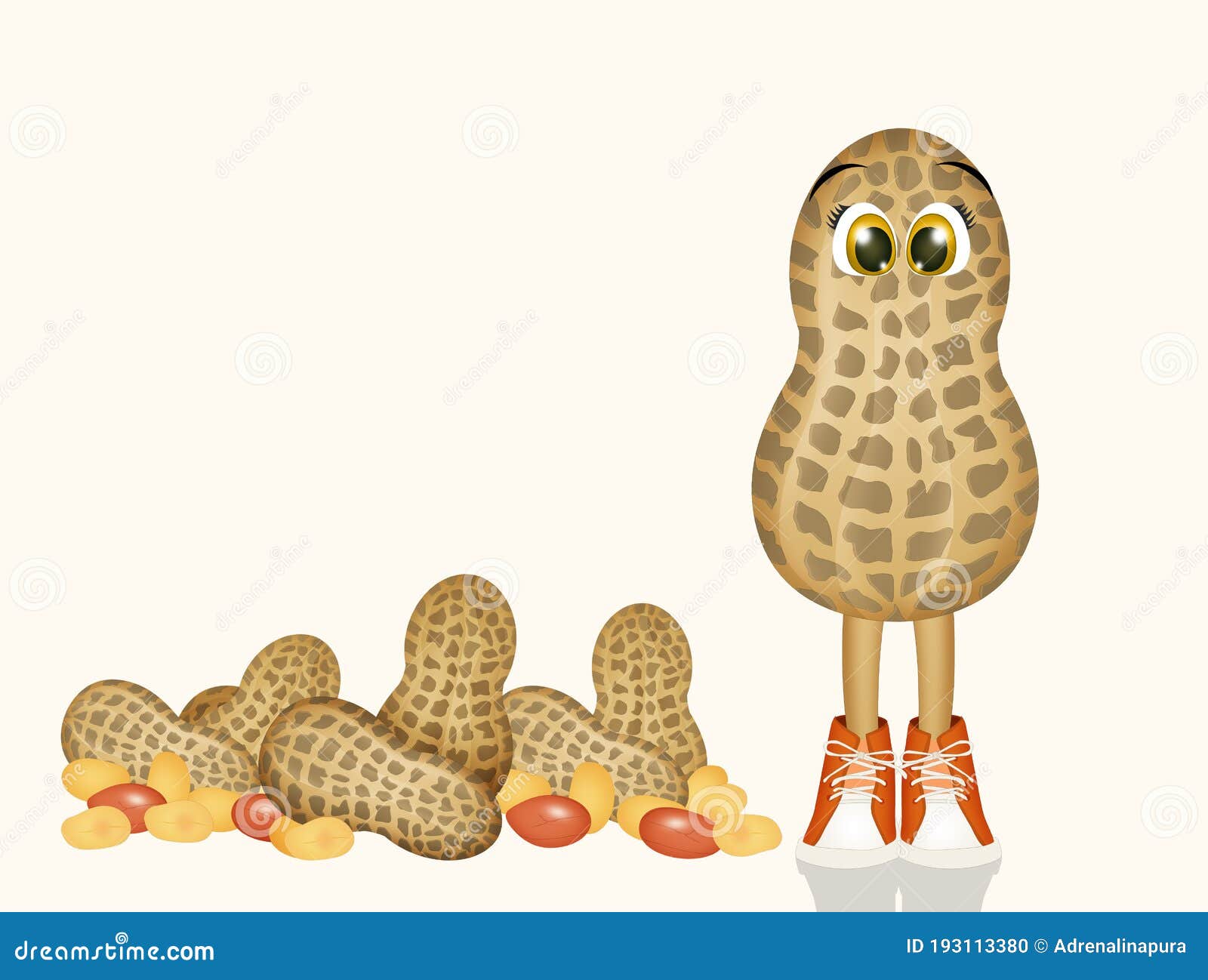 Funny Illustration of Peanut Stock Illustration - Illustration of ...