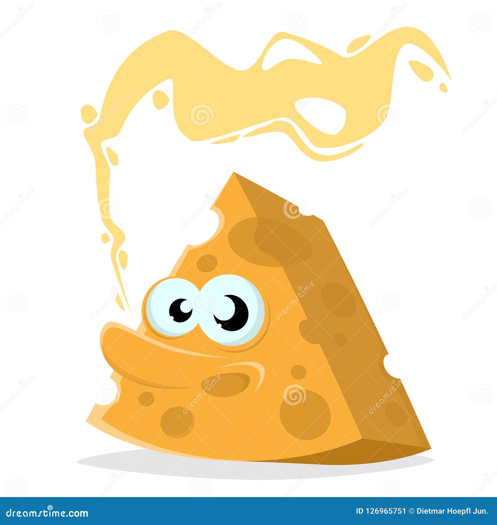 Funny Illustration of a Smelly Cheese Stock Vector - Illustration of ...