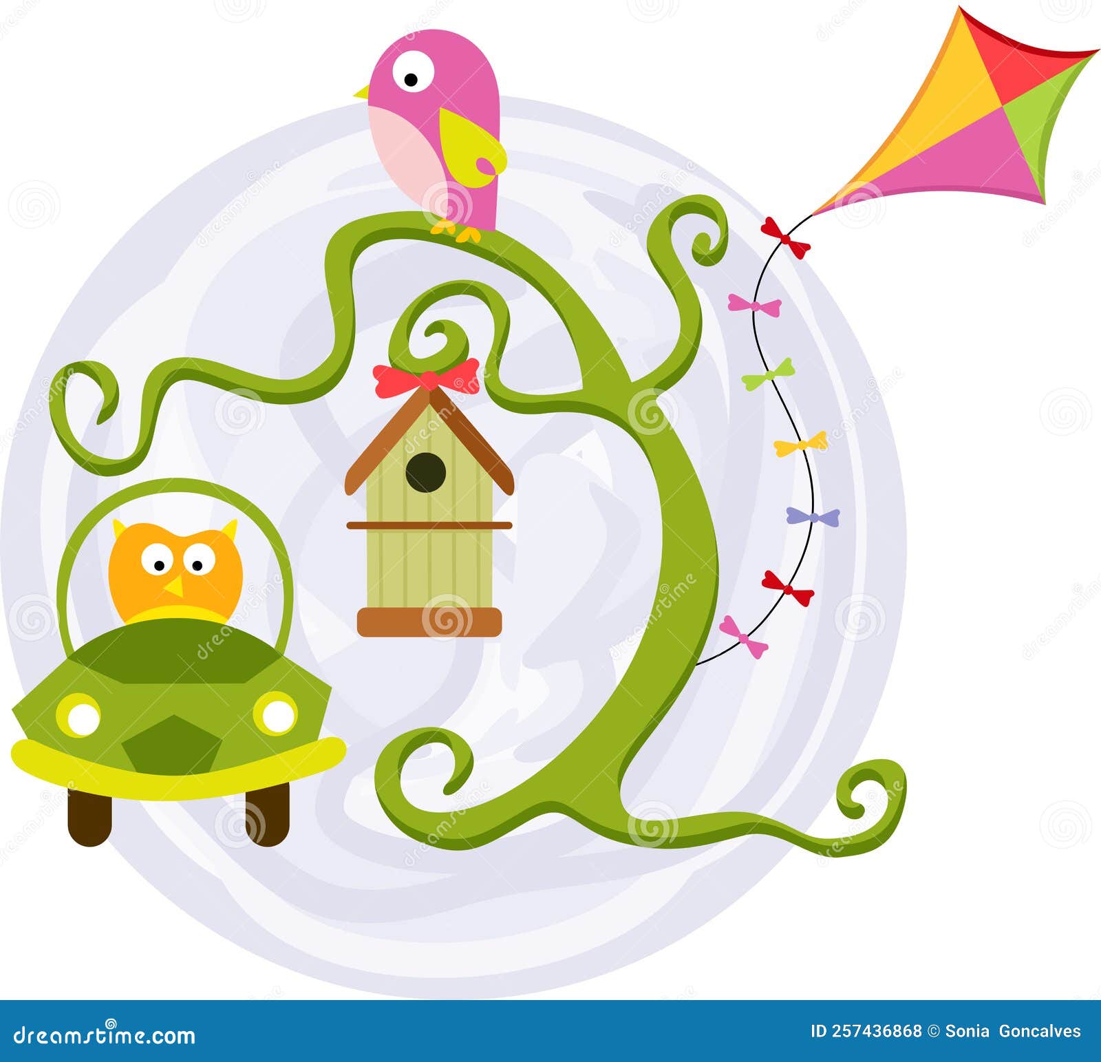 Funny Illustration with Spring Birds Stock Vector - Illustration of ...