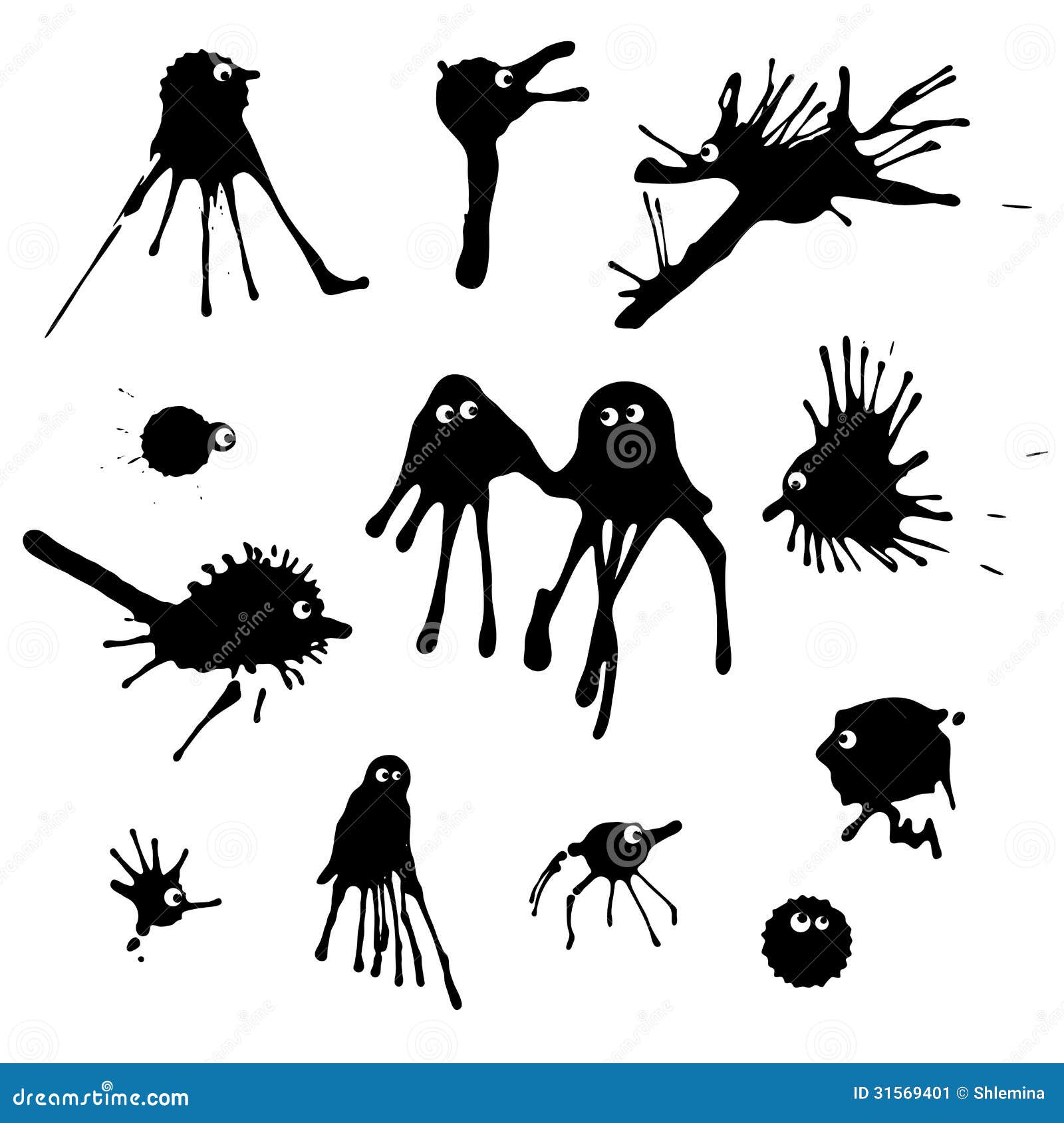 Funny ink splashes stock vector. Illustration of blur - 31569401