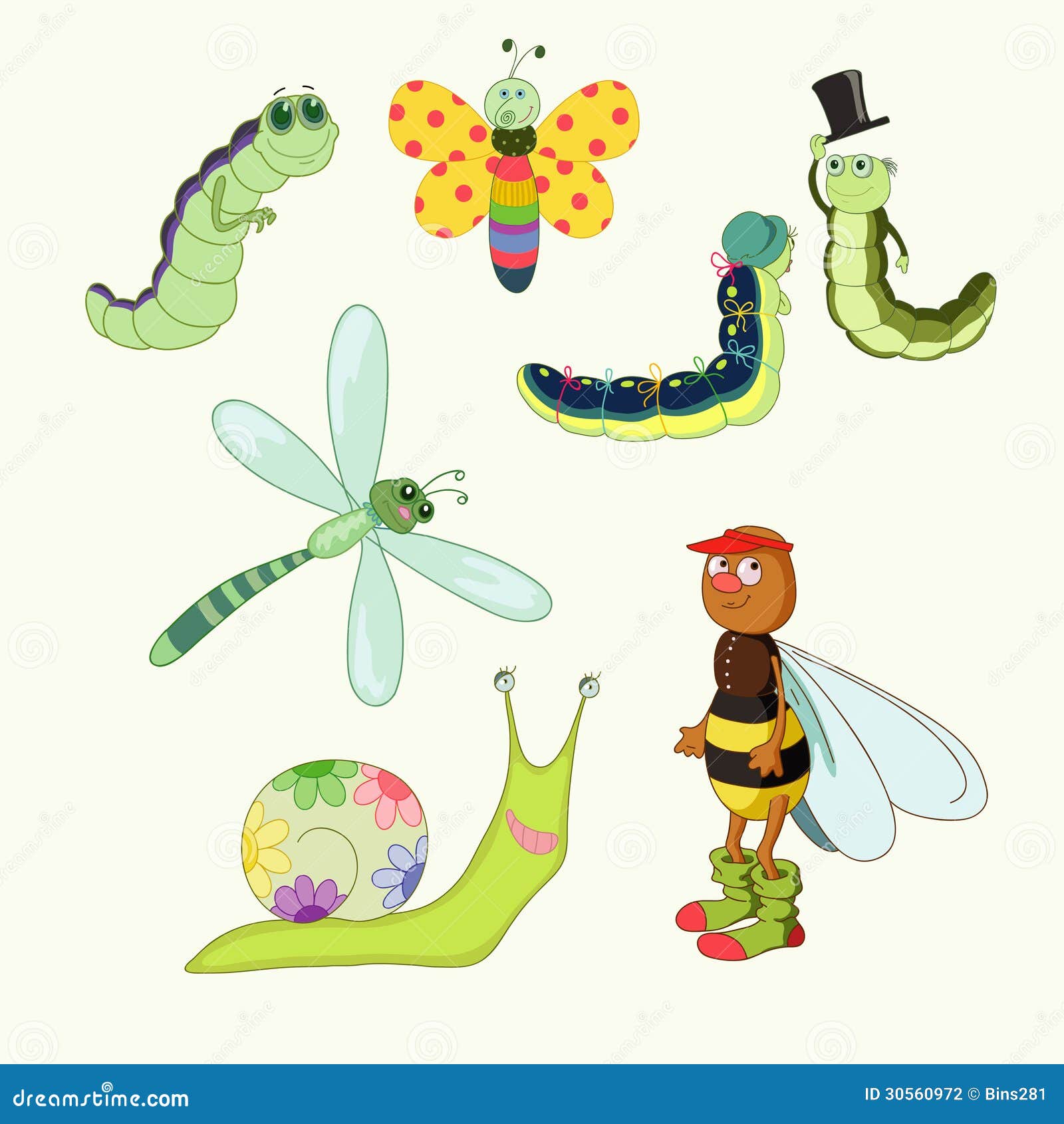 Funny insect stock vector. Illustration of character - 30560972
