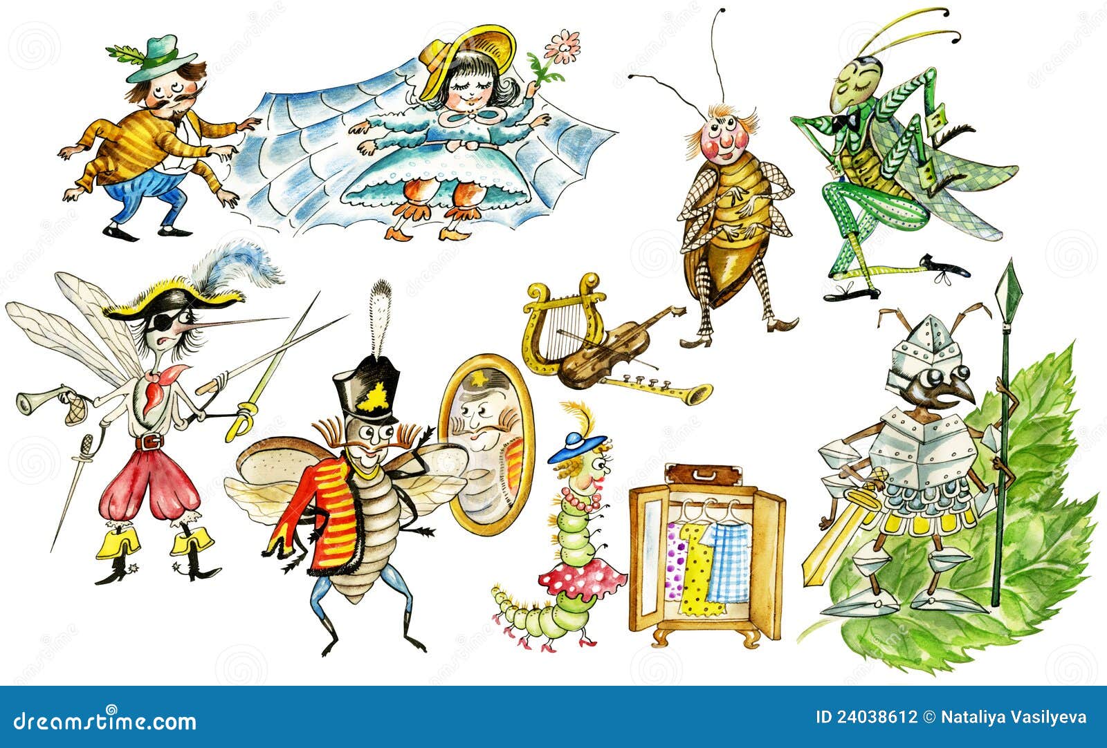 Funny Insects In Circular Shape Banner Template, Cover, Poster ...