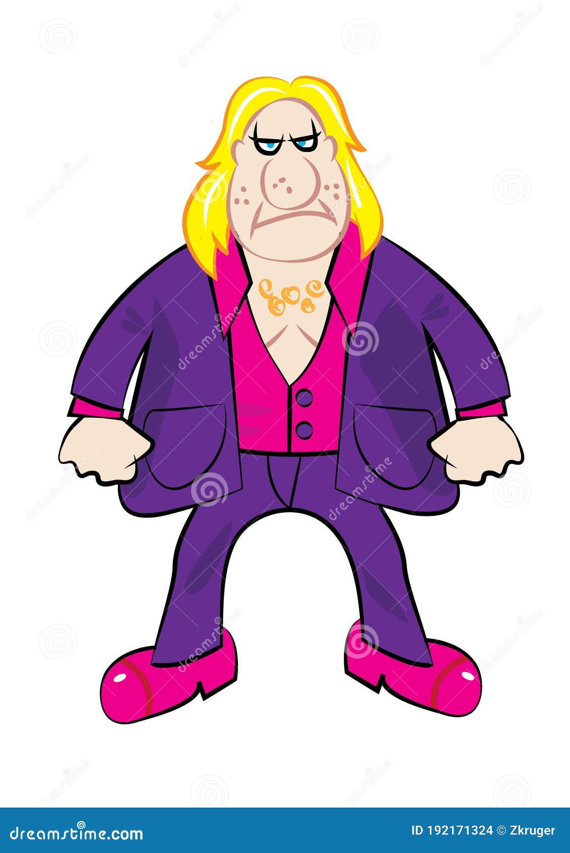 Funny Italian Mobster Character Cartoon Stock Vector - Illustration of ...