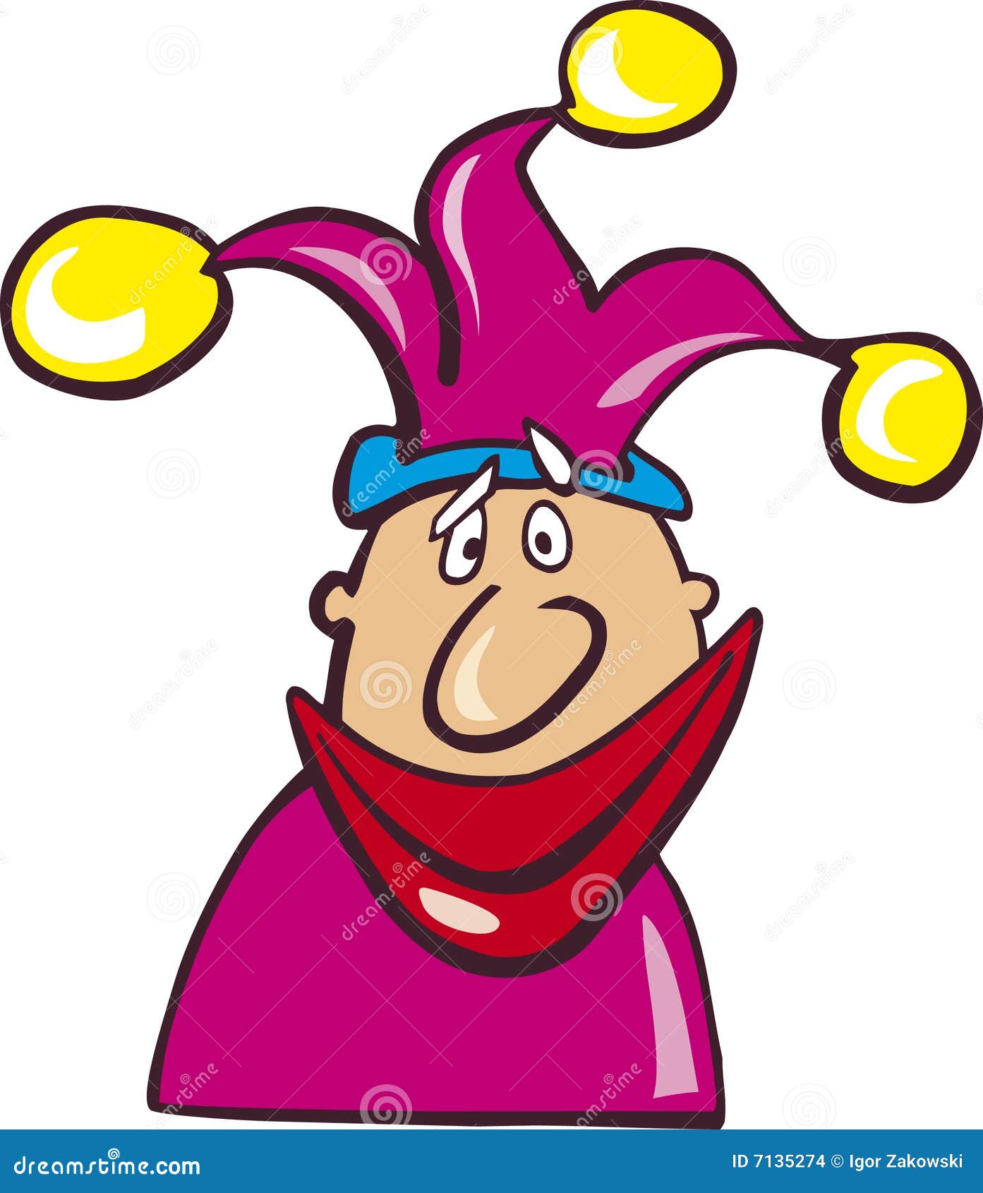 Funny jester stock vector. Illustration of comic, jester - 7135274