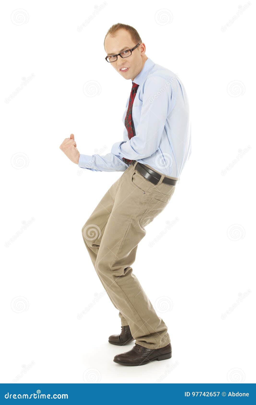 Funny joking businessman stock image. Image of making - 97742657