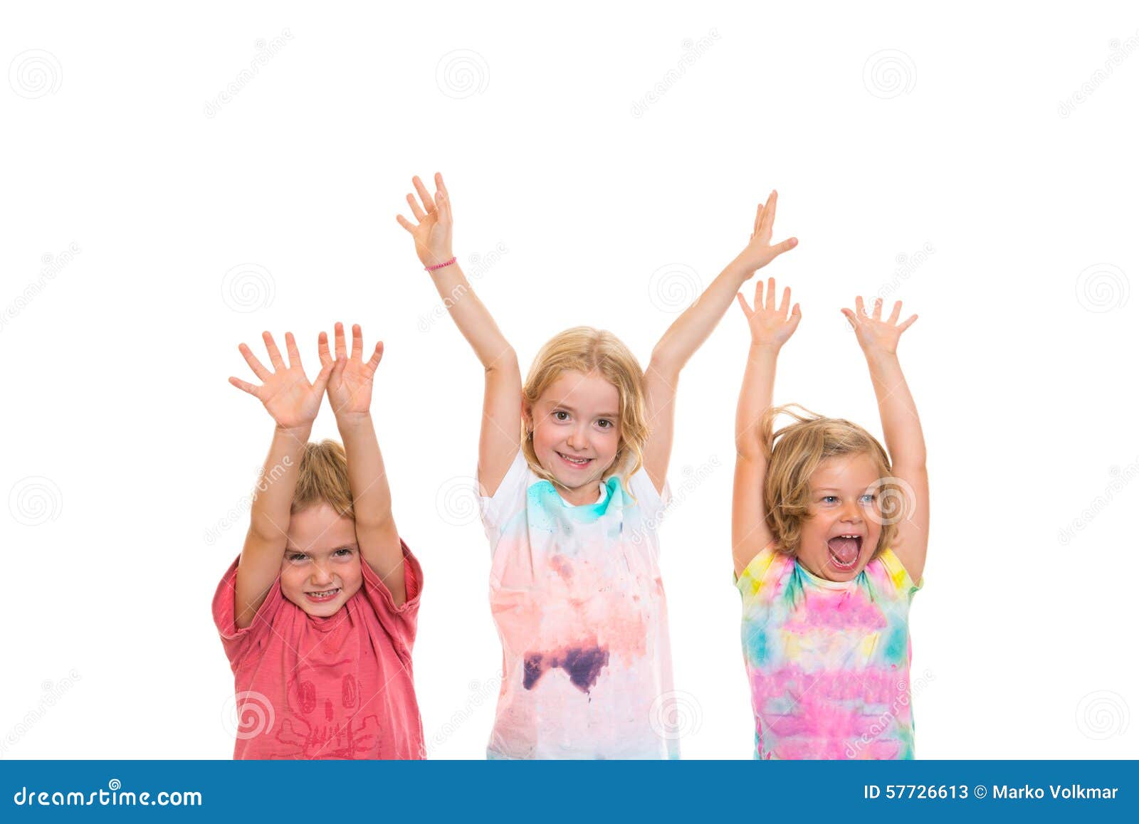Funny jubilating children stock image. Image of happy - 57726613