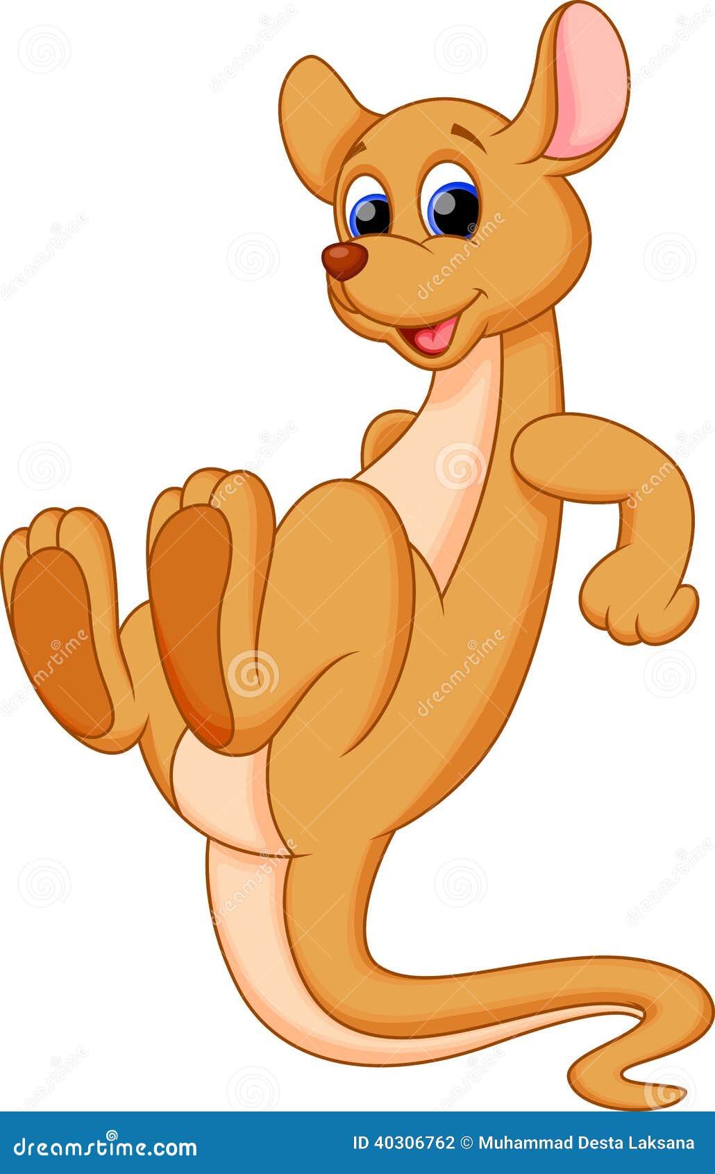 Funny kangaroo cartoon stock illustration. Illustration of female ...