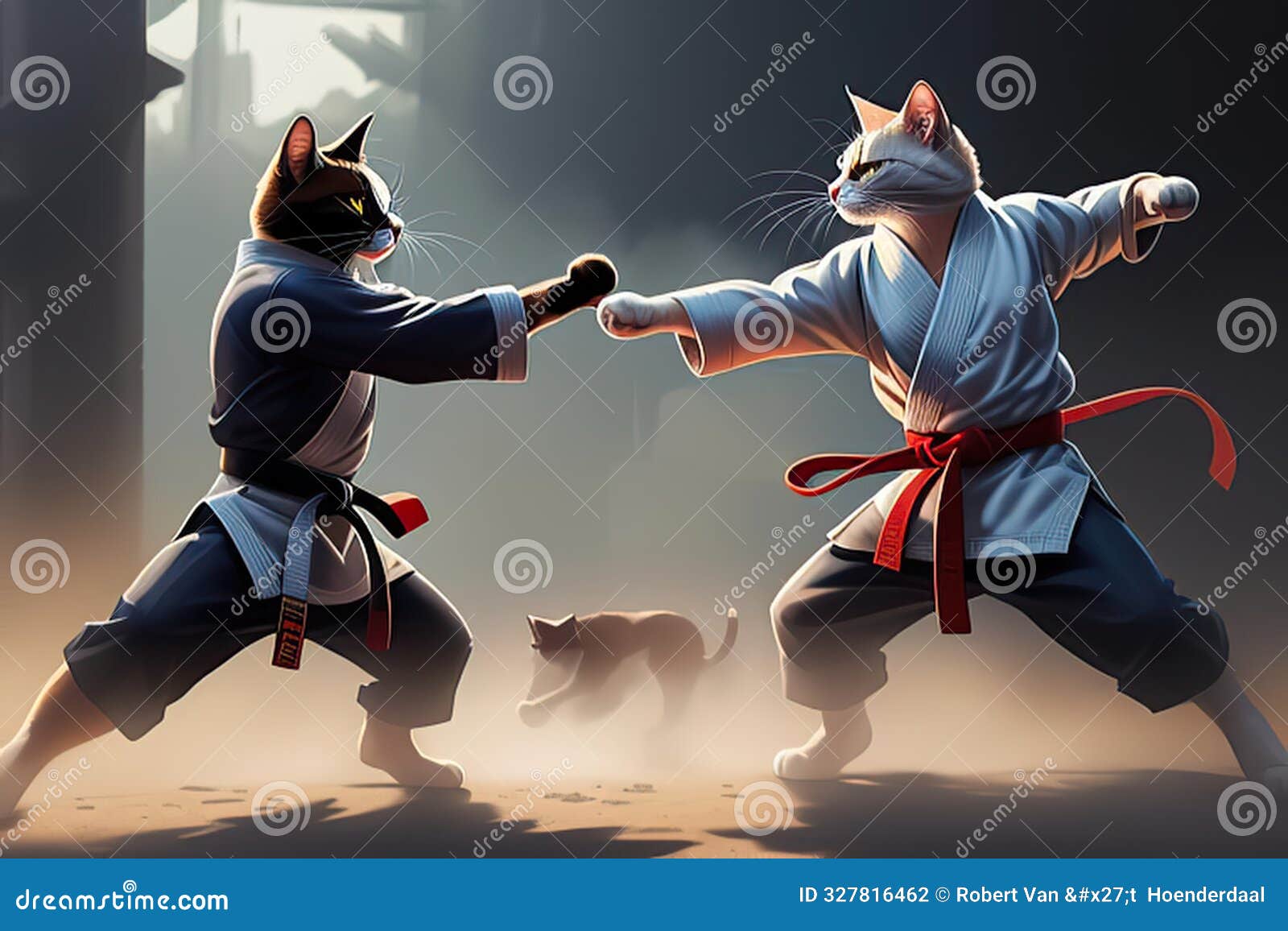 Funny Karate Boy In White Uniform Cartoon Stock Photo | CartoonDealer ...