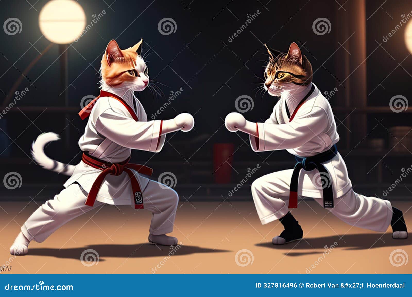 Funny Karate Boy In White Uniform Cartoon Stock Photo | CartoonDealer ...