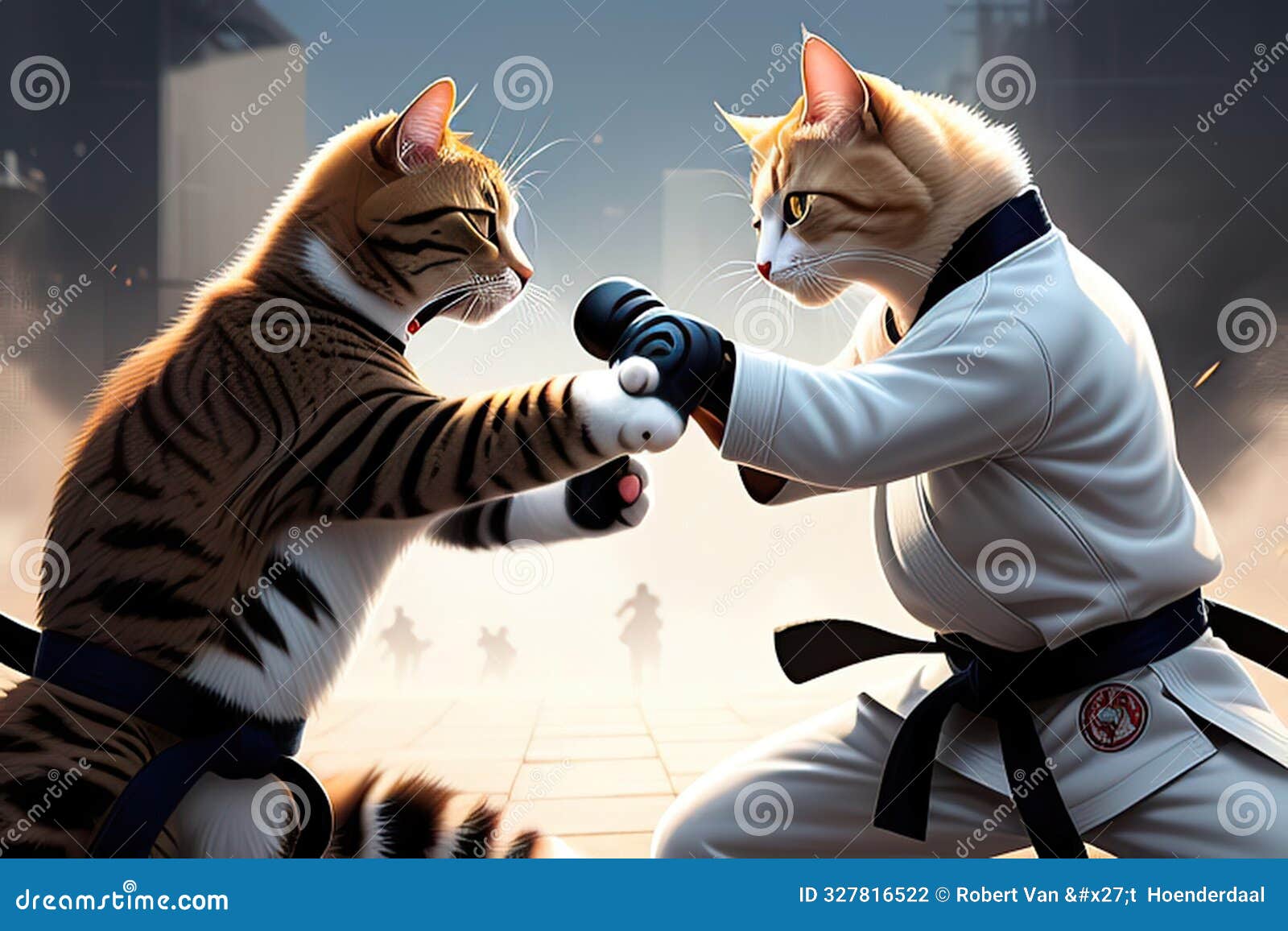 Funny Karate Boy In White Uniform Cartoon Stock Photo | CartoonDealer ...