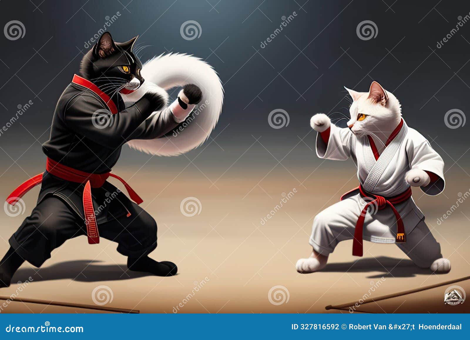 Funny Karate Cats Fighting at Amsterdam the Netherlands 21-6-2024 Stock ...