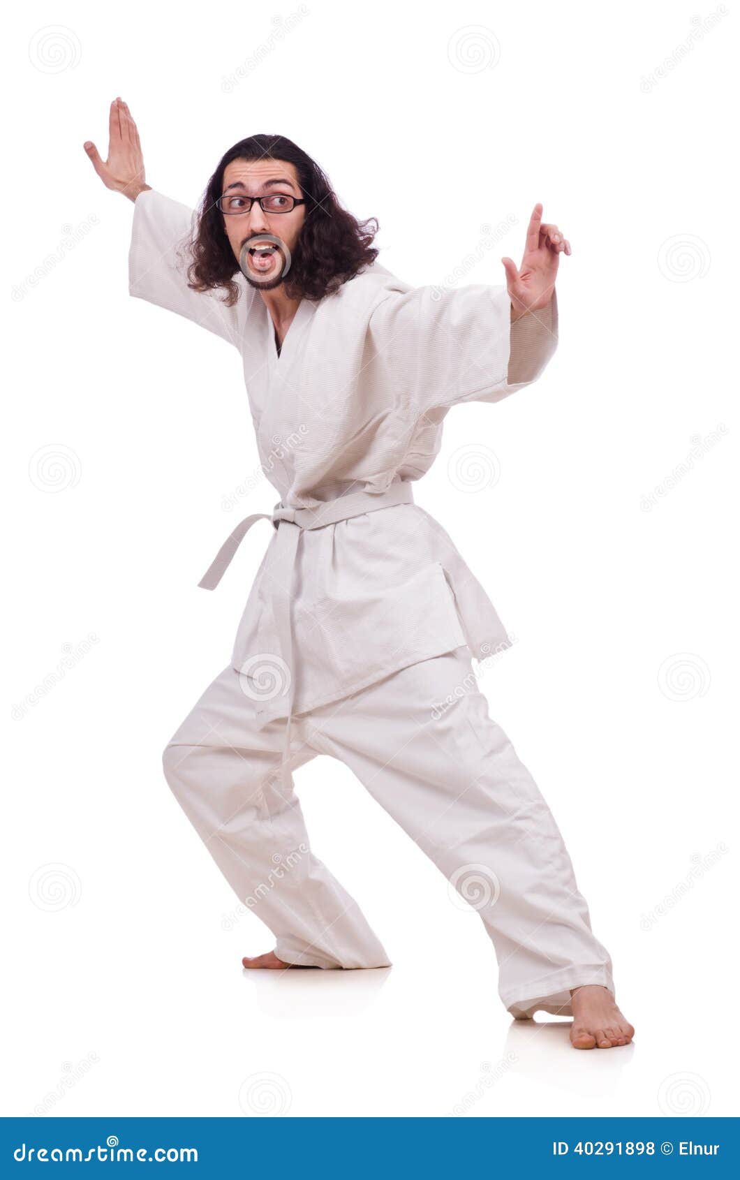 Funny Karate Fighter Royalty-Free Stock Photo | CartoonDealer.com #47574189
