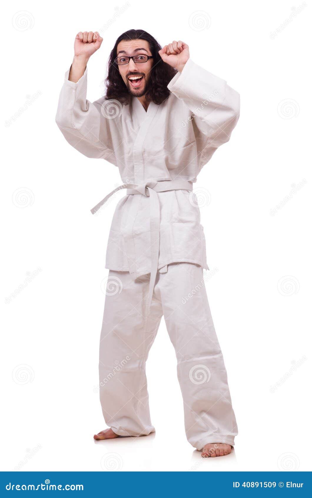 Funny karate fighter stock image. Image of humor, athlete - 40891509