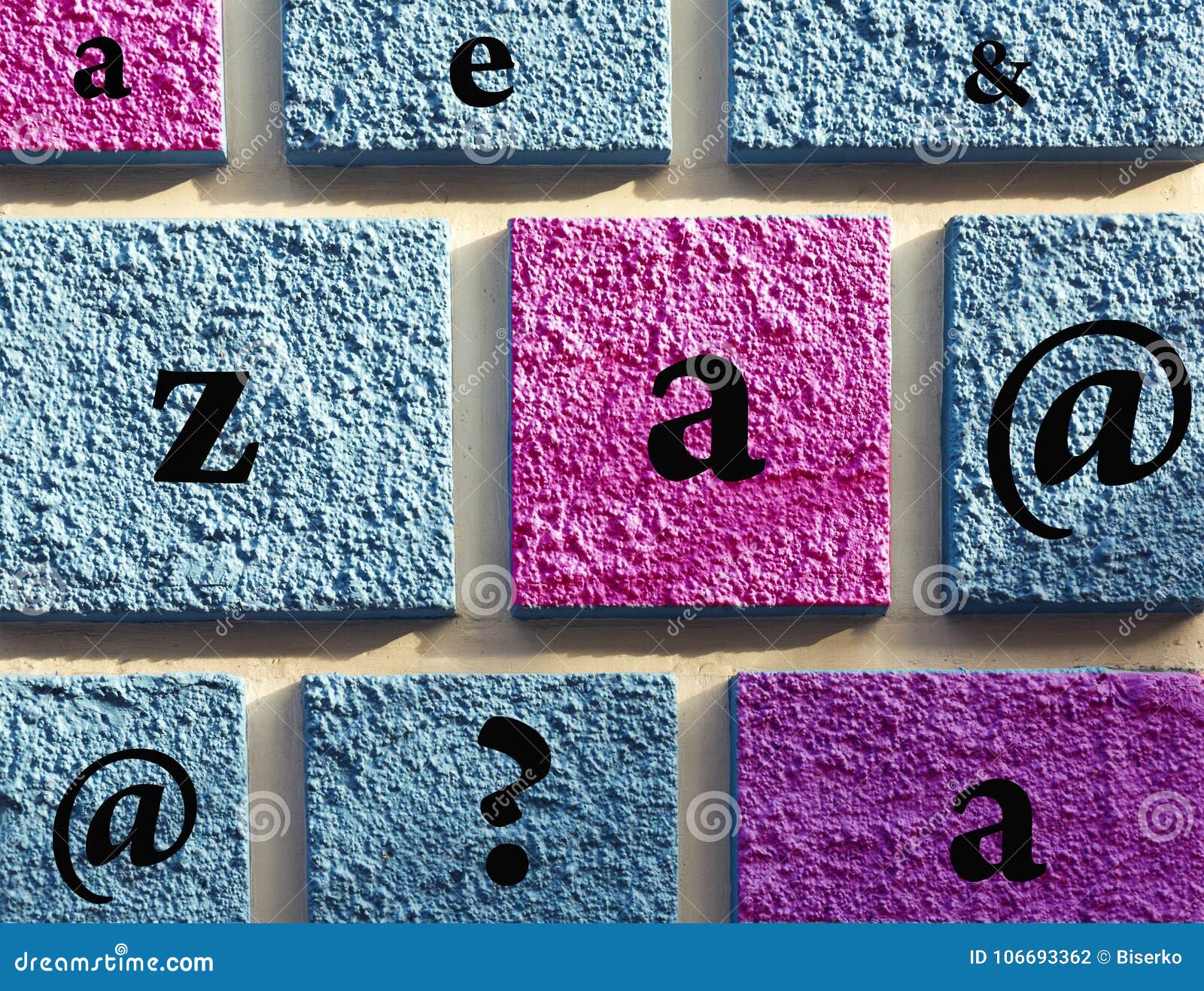 Funny Keyboard Illustration on the Wall Stock Illustration ...