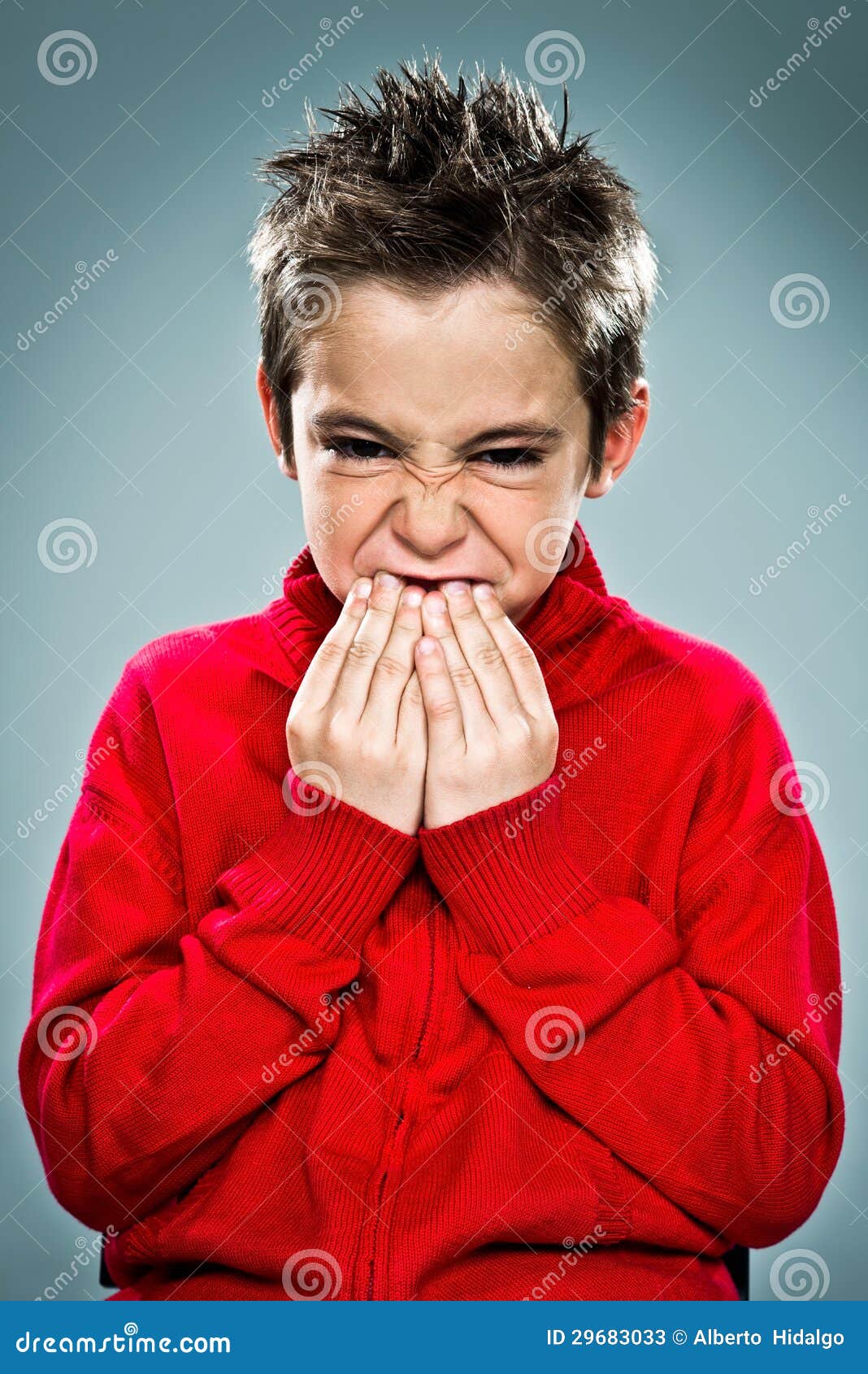 Funny Kid Eating His Nails stock image. Image of happy - 29683033
