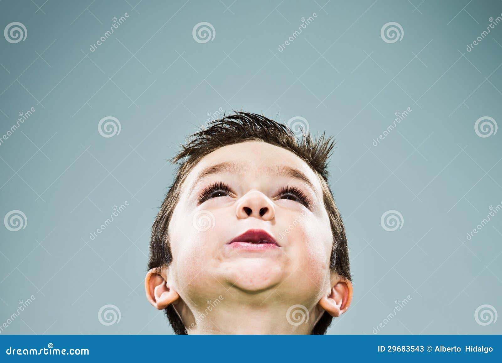 Funny Kid Looking Up stock image. Image of characters - 29683543