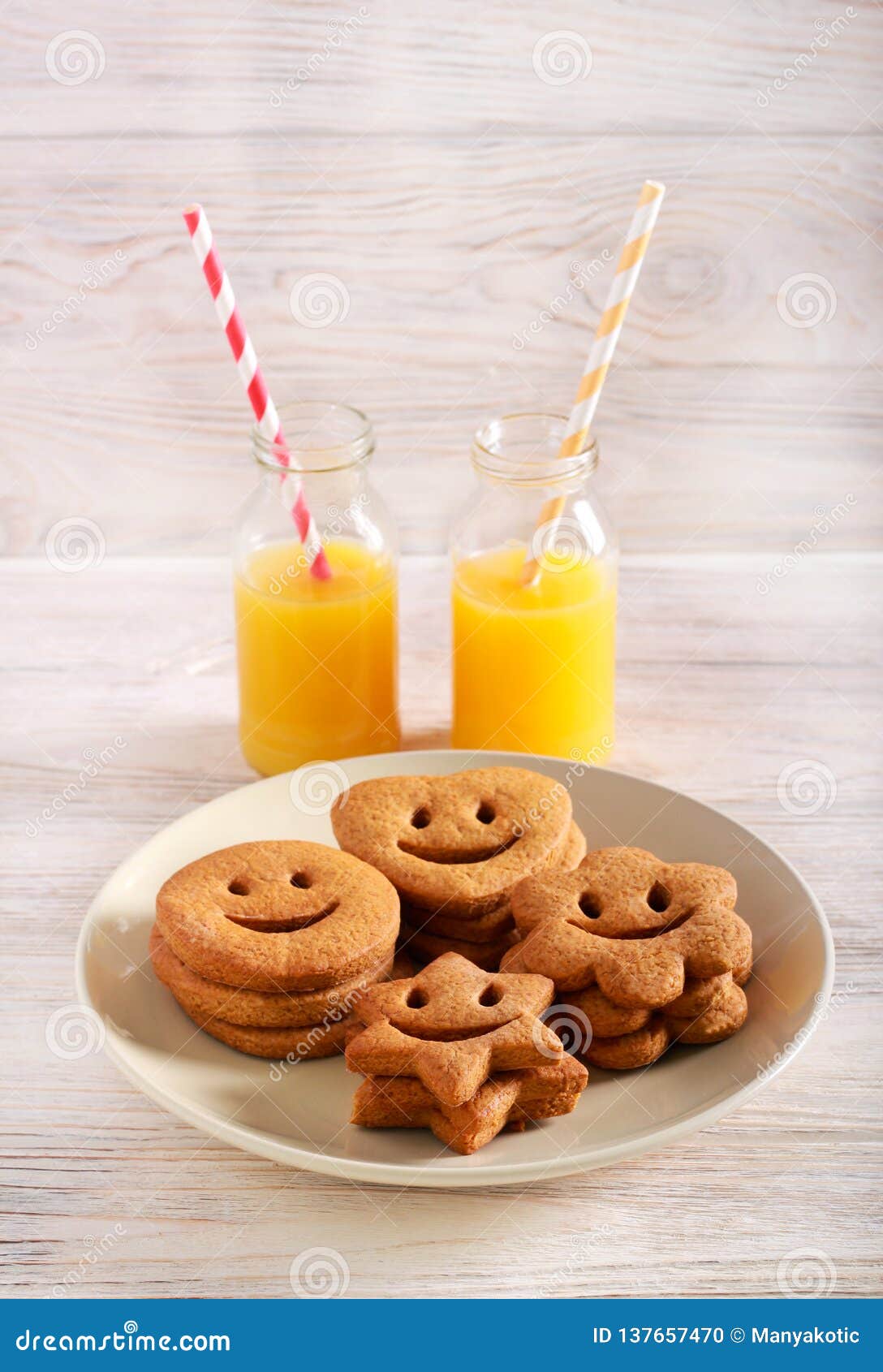Funny Kids Biscuits with Smiles Stock Photo - Image of party, treat ...