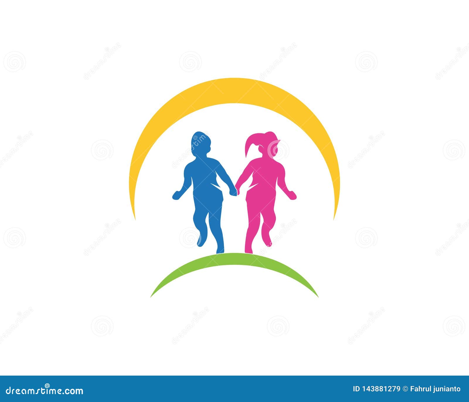 Funny kids logo template stock vector. Illustration of playful - 143881279