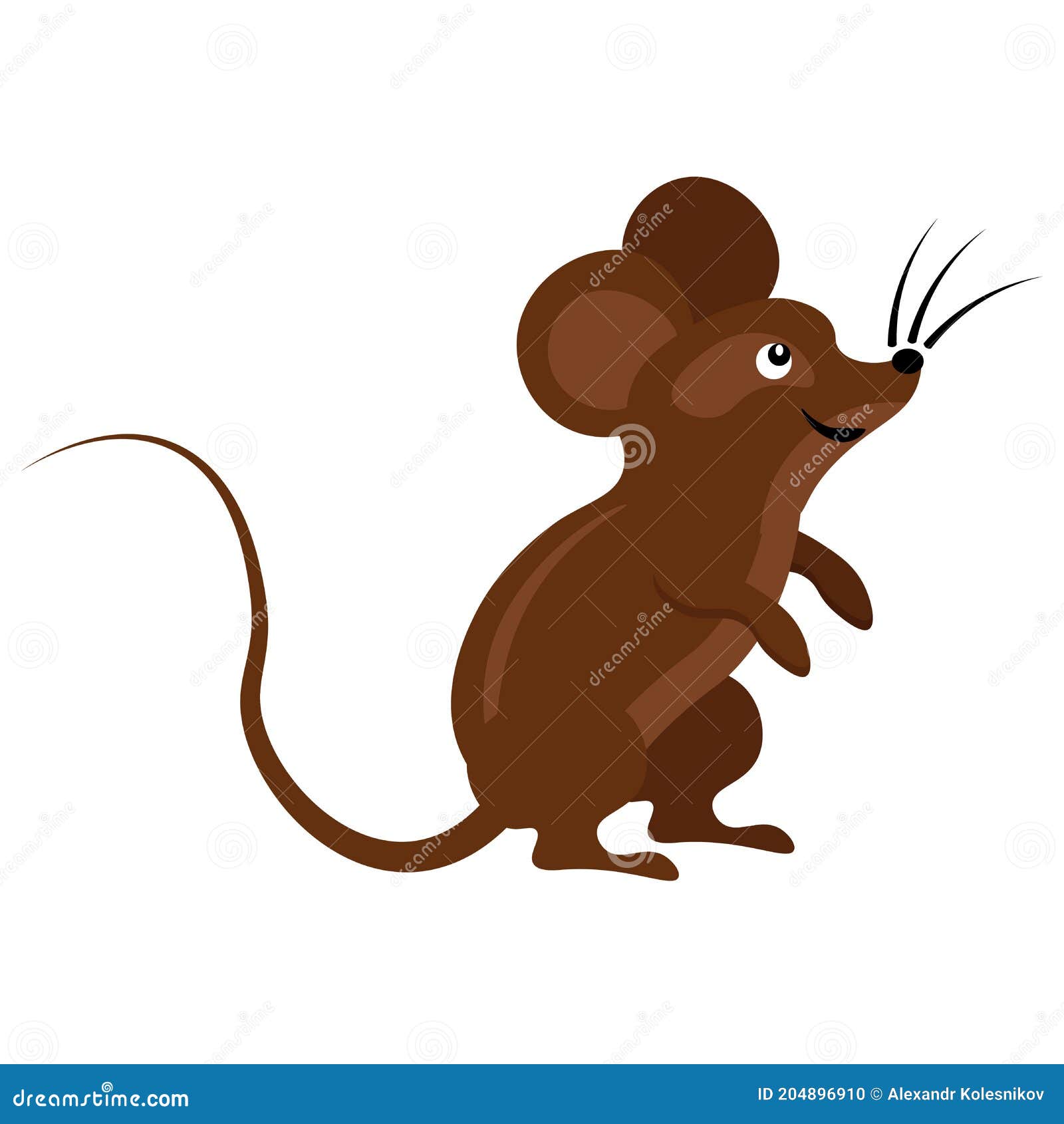 Funny and Kind Mouse. Vector Illustration of the Year Symbol Stock ...