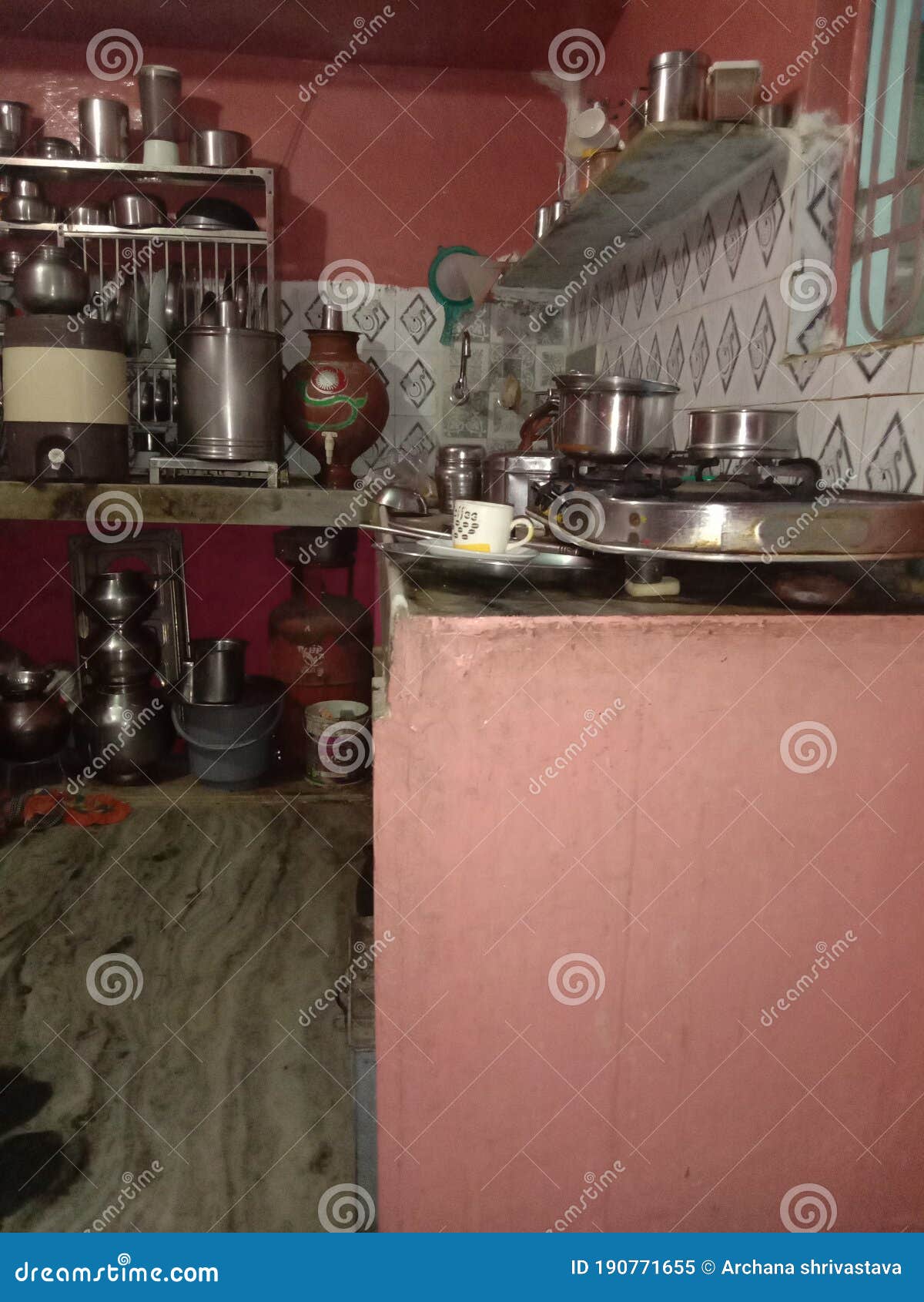 Funny kitchen in stock image. Image of furniture, wood - 190771655