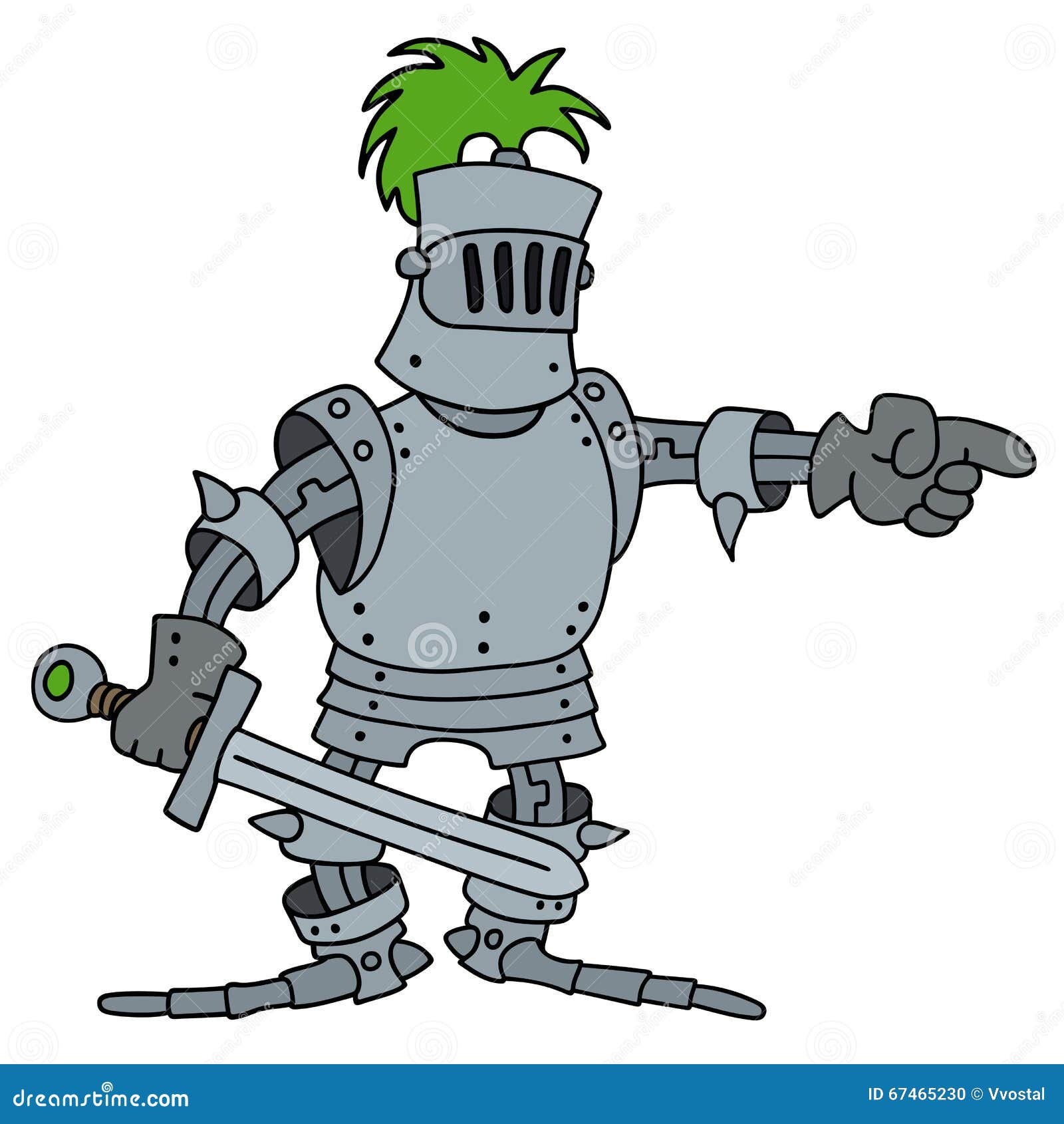 Funny knight with a sword stock vector. Illustration of tilter - 67465230