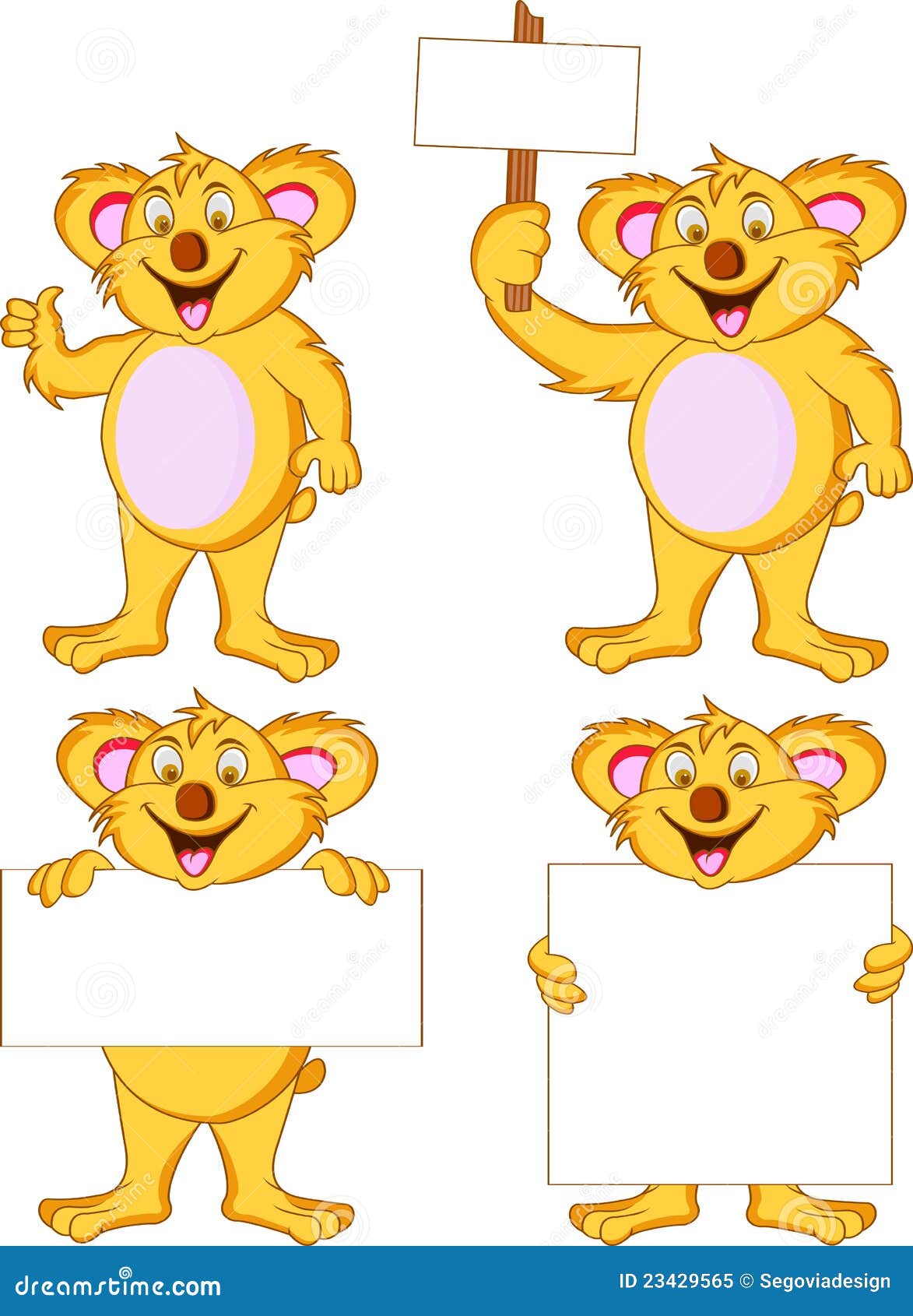 Funny koala cartoon stock vector. Illustration of smile - 23429565