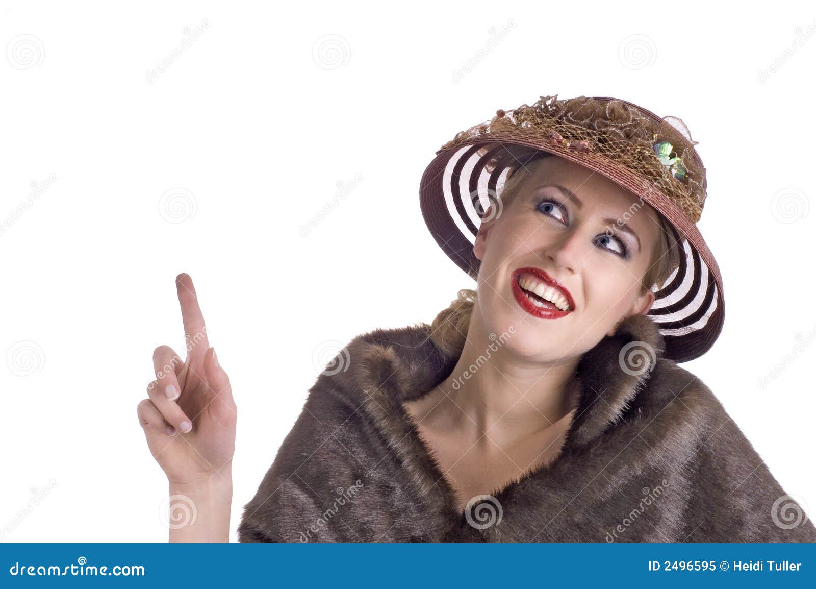 Funny lady pointing stock image. Image of lips, graceful - 2496595