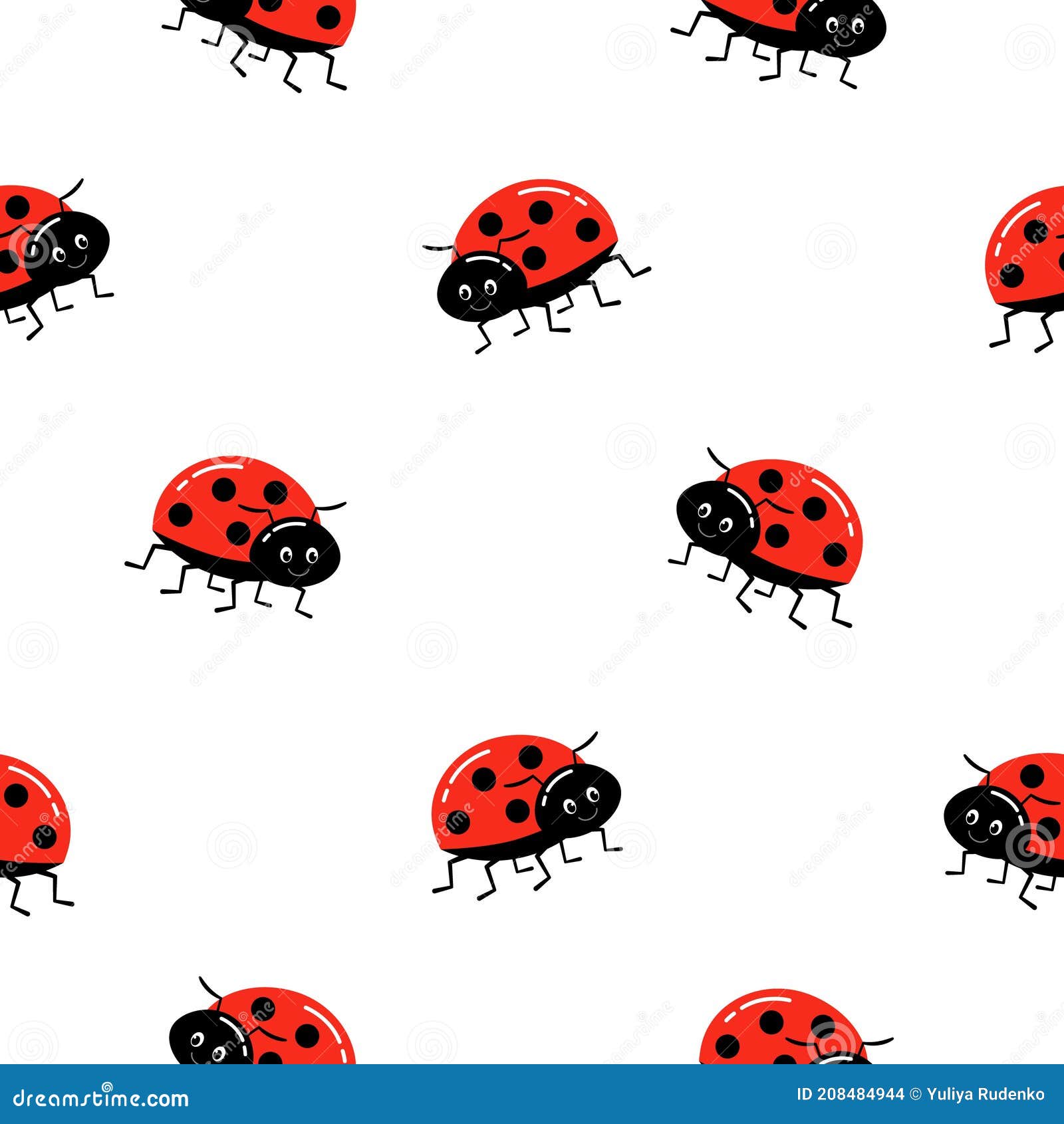 Funny Ladybugs. Vector Illustration. Isolated. Coloring Pages For ...