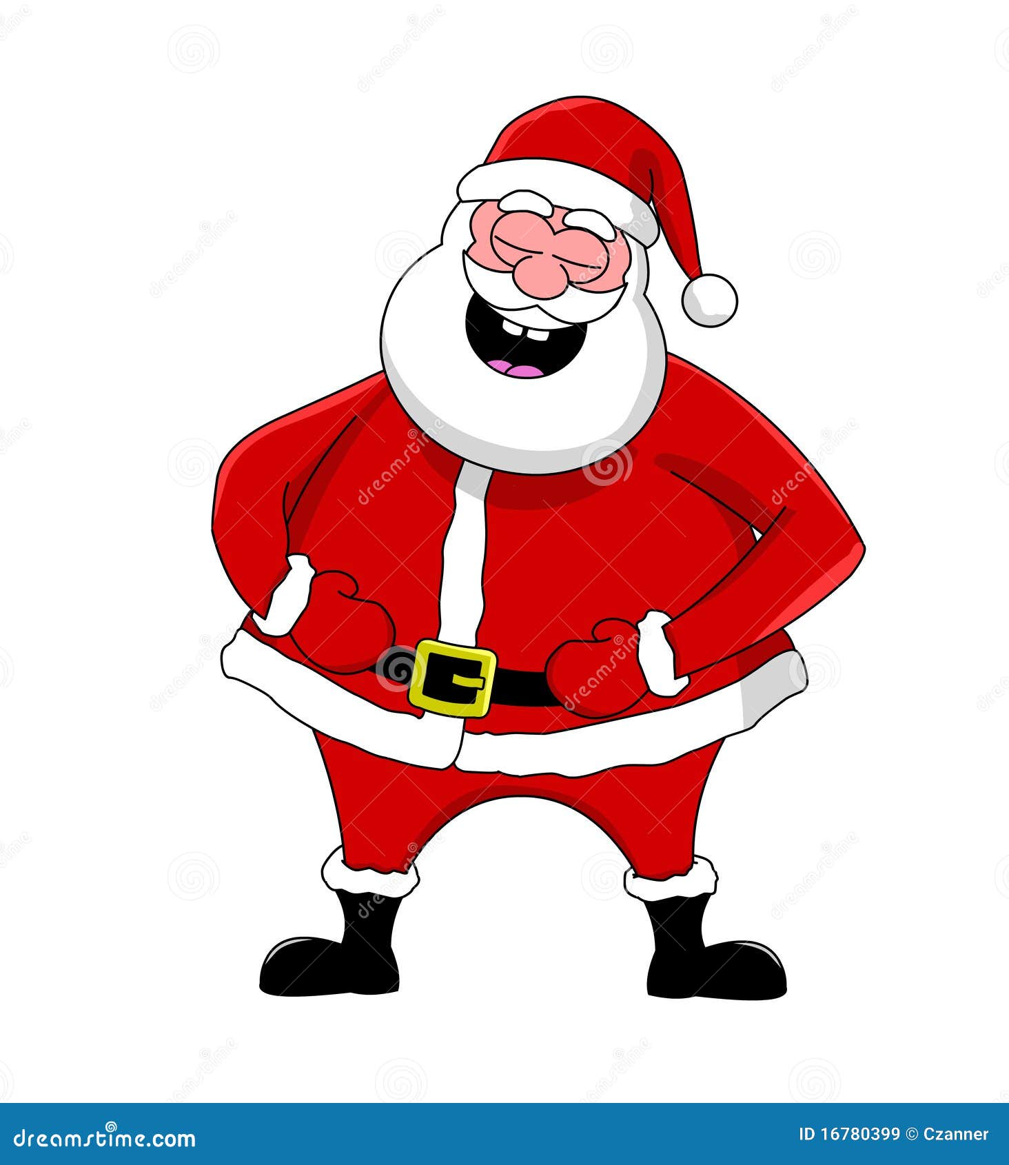 Funny laughing santa stock vector. Illustration of comic - 16780399