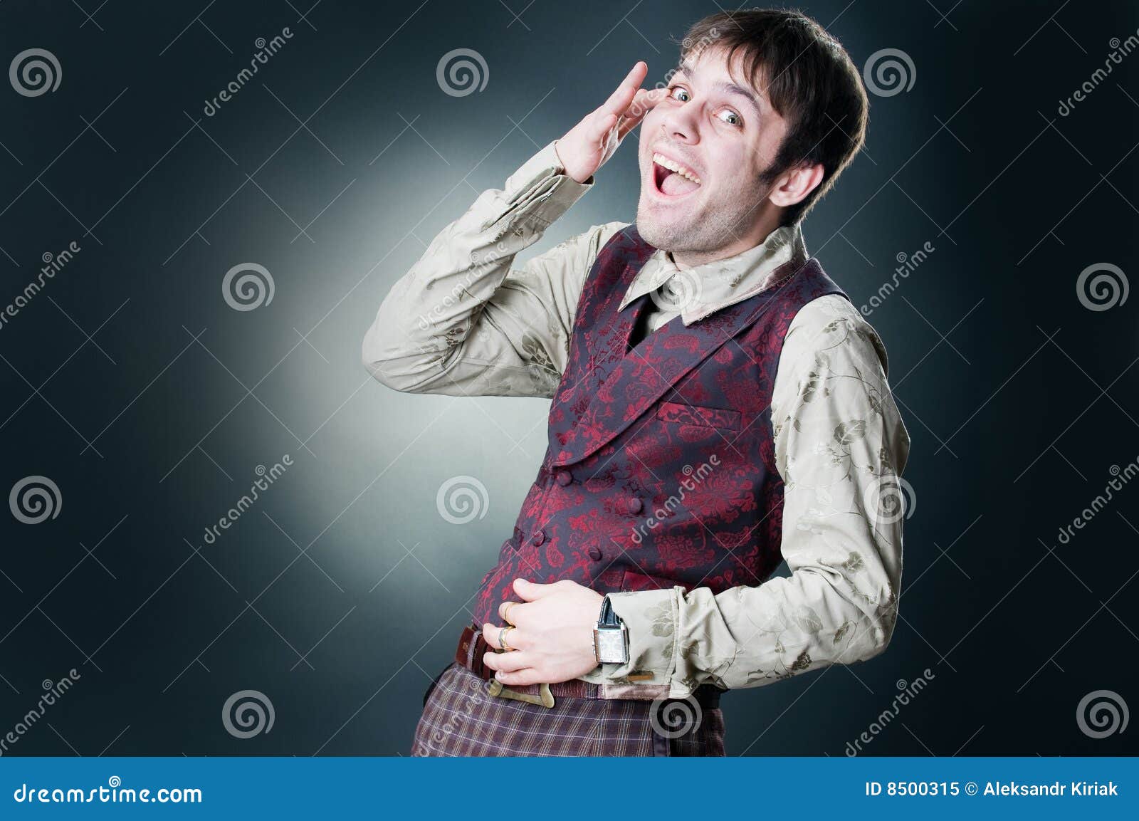 Funny laughing young man stock image. Image of handsome - 8500315