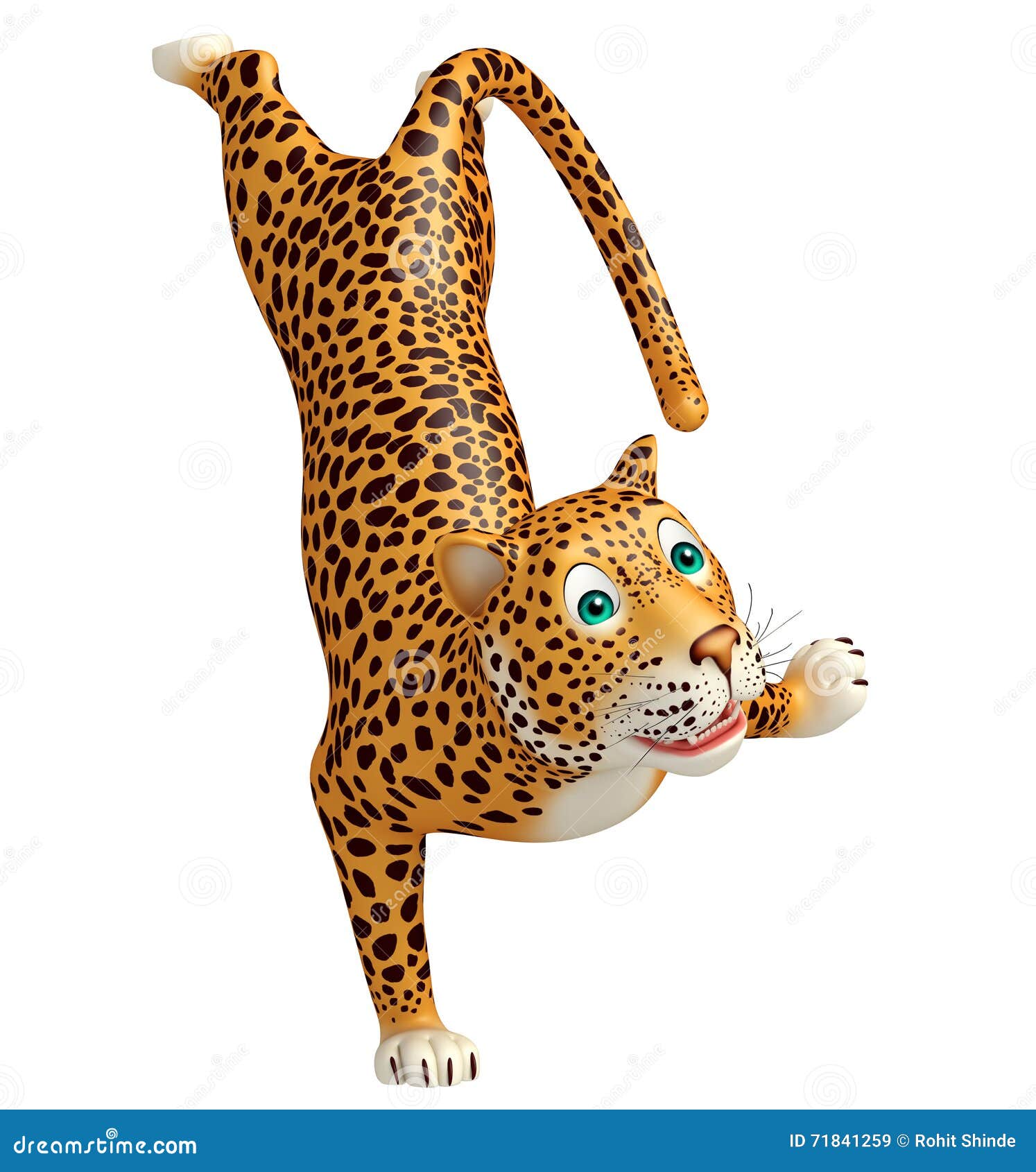 Funny Leopard Cartoon Character Stock Illustration - Illustration of ...